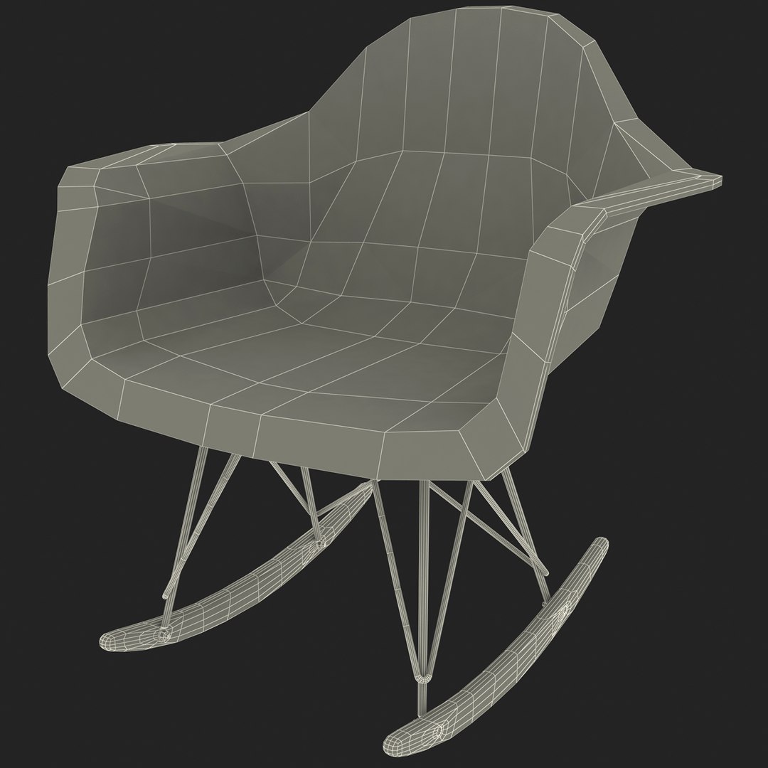 white cradle chair 3d 3ds