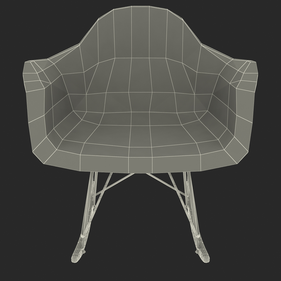 white cradle chair 3d 3ds