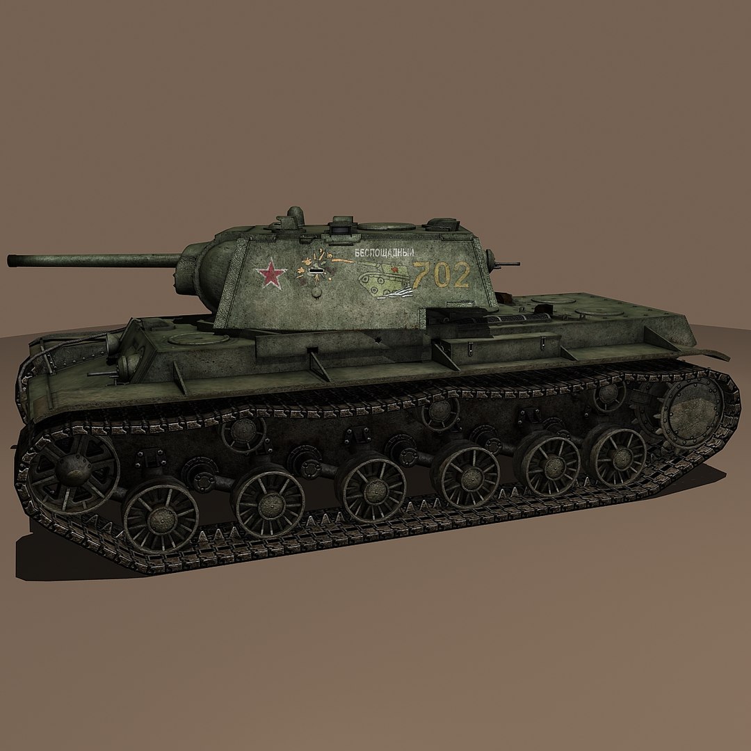 3dsmax Soviet Kv-1 Tank 1942