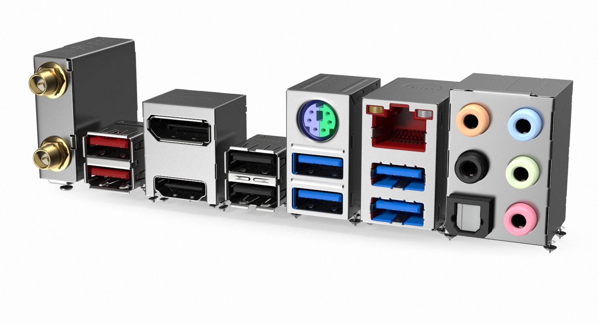 3D Model Motherboard Connectors Electronic Board - TurboSquid 1427172