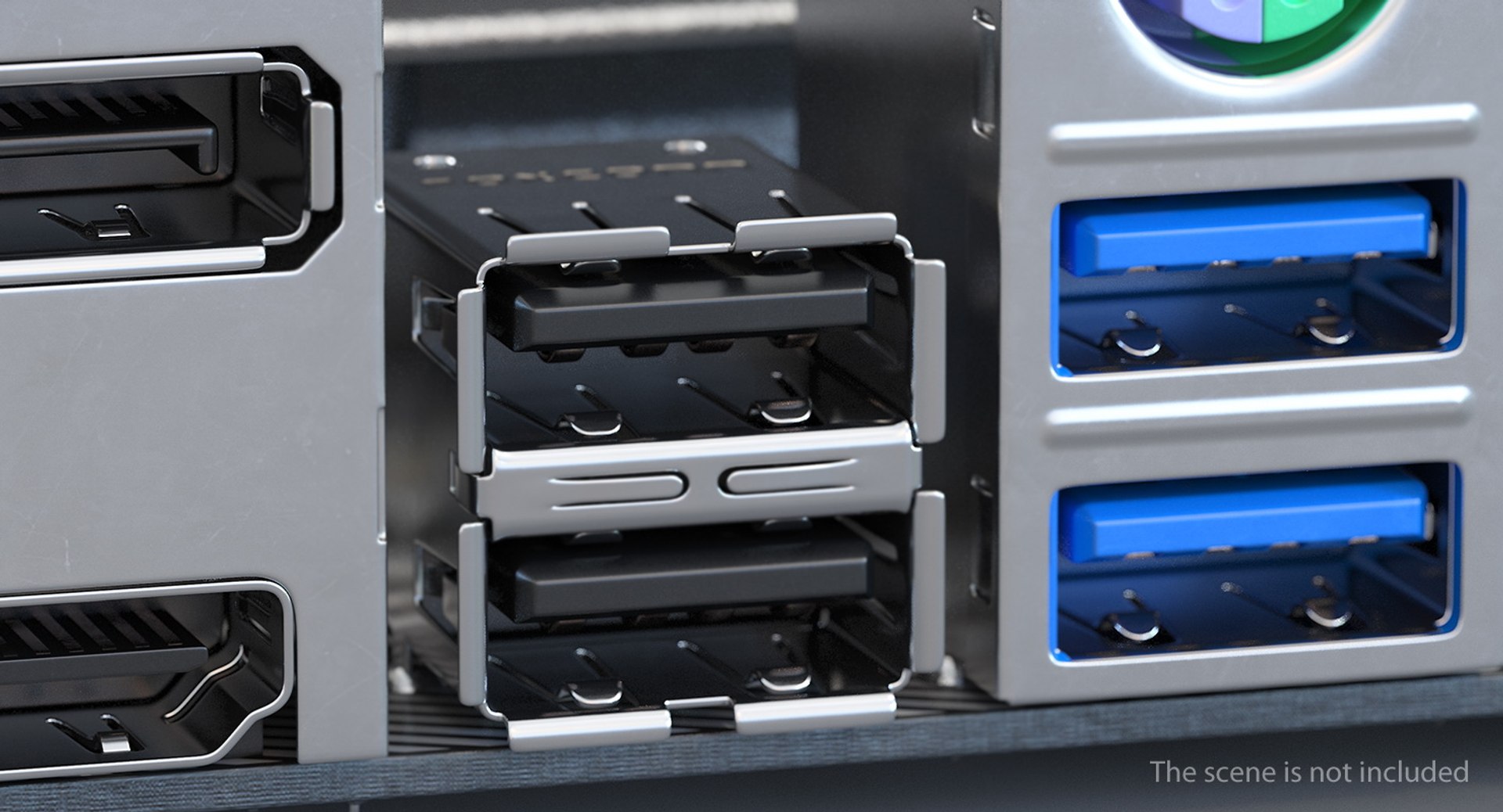 3D Model Motherboard Connectors Electronic Board - TurboSquid 1427172