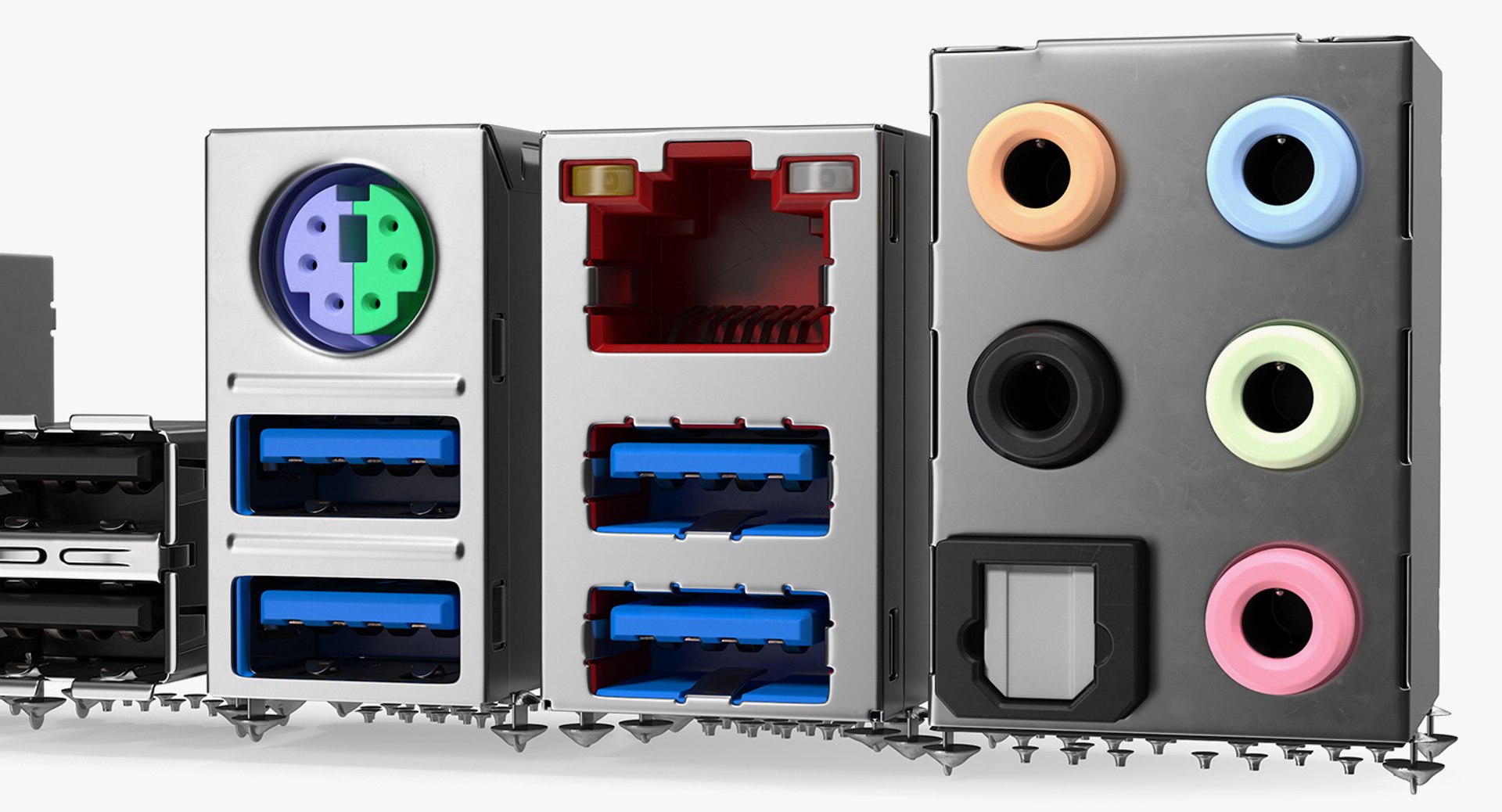 3D model motherboard connectors electronic board - TurboSquid 1427172