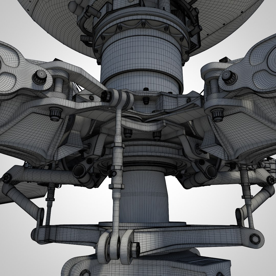 3dsmax main rotor head ah-64 apache