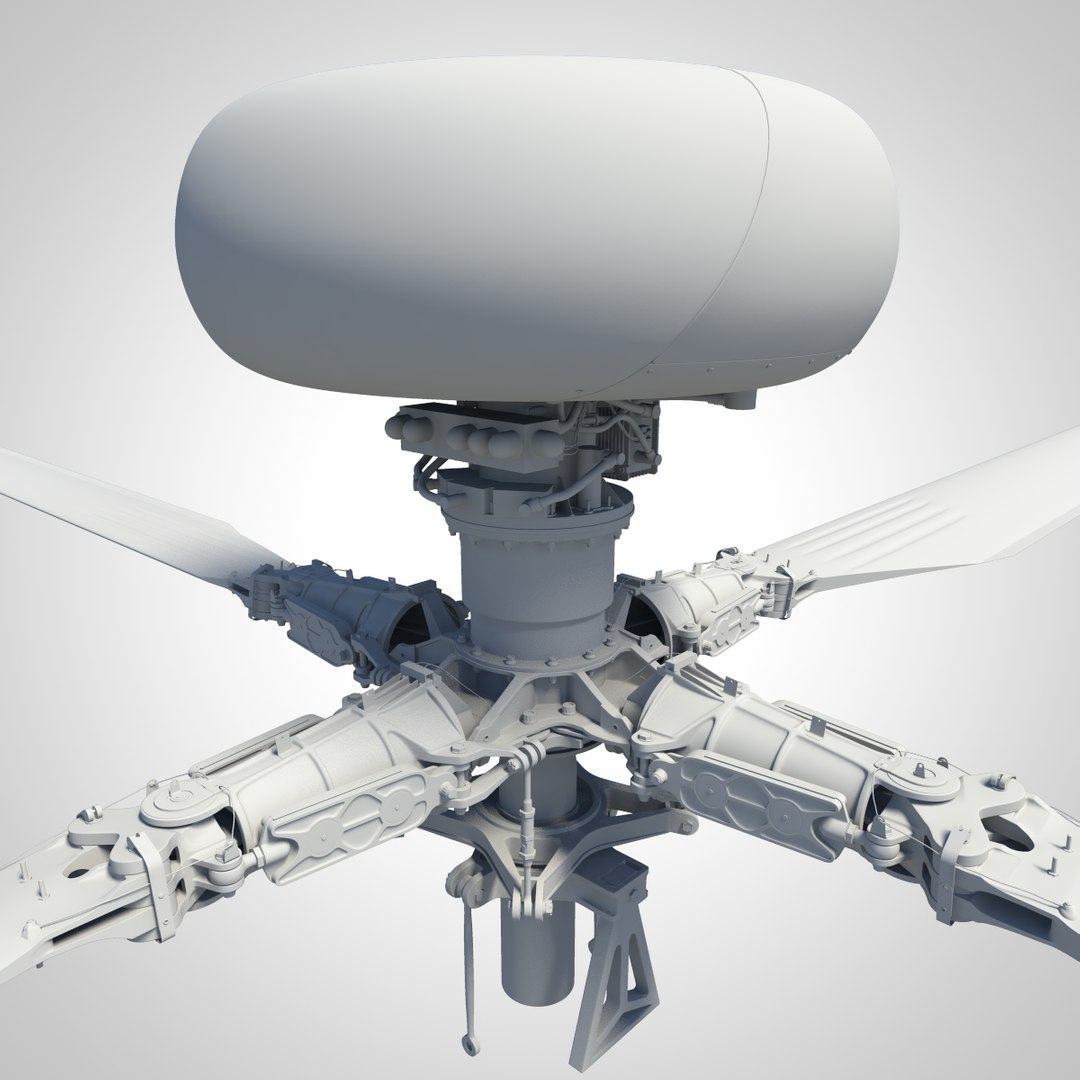 3dsmax main rotor head ah-64 apache