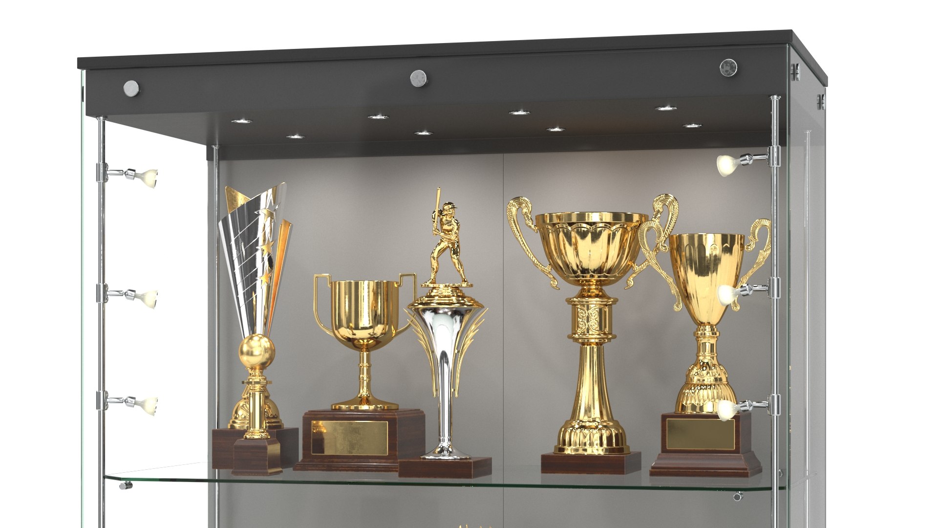 3d Realistic Trophy Case Turbosquid 1450327