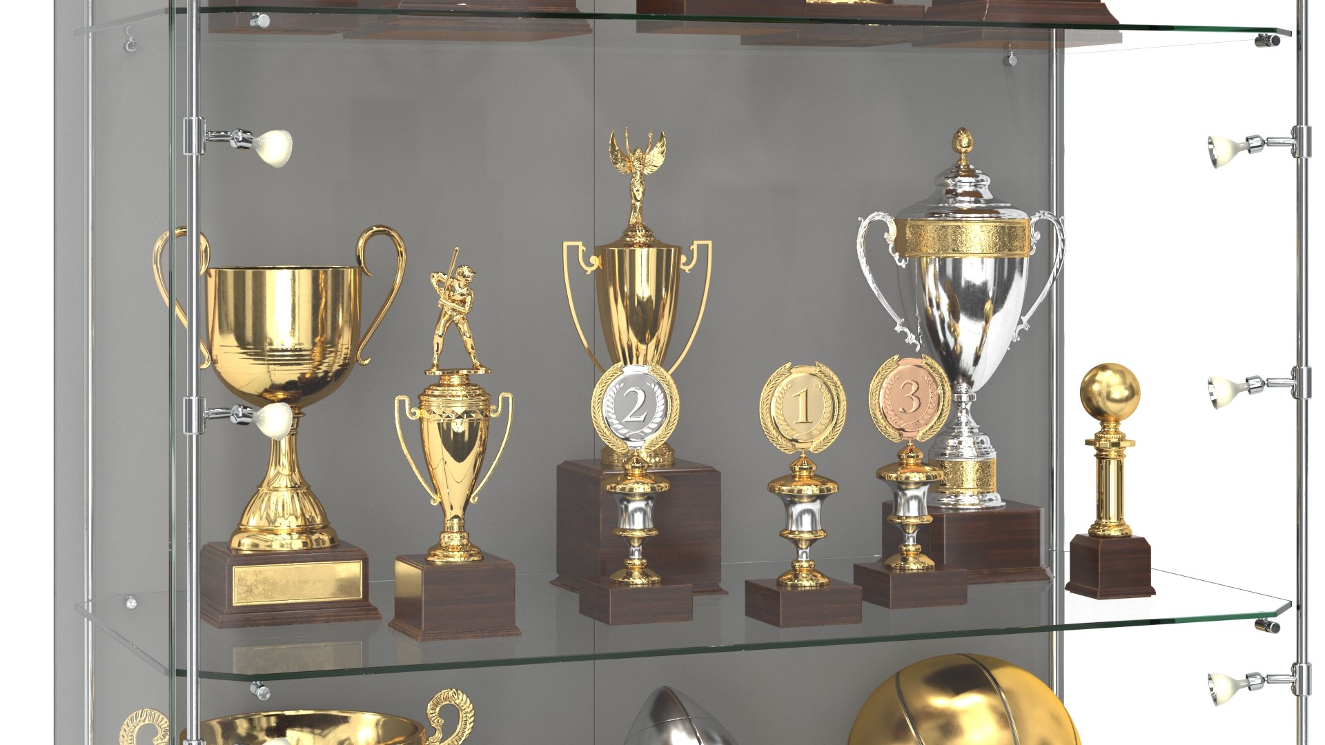 3D realistic trophy case - TurboSquid 1450327