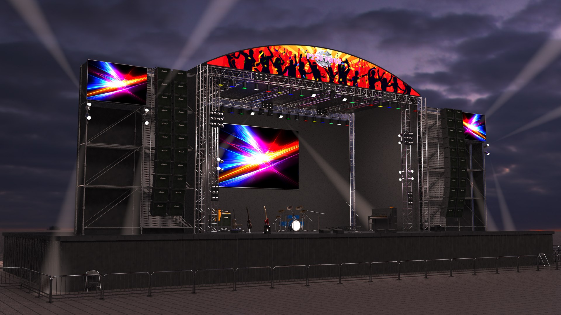 3D Concert Scene - TurboSquid 1598885
