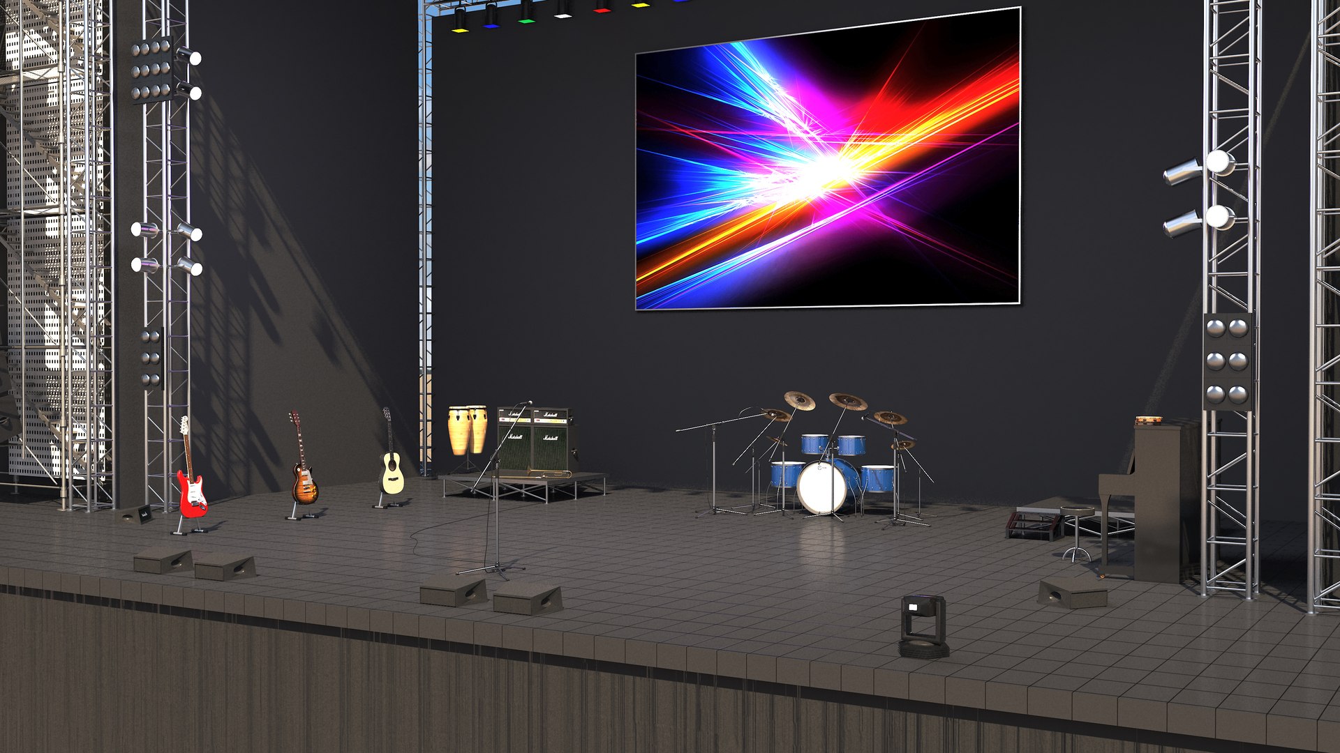 3D Concert Scene - TurboSquid 1598885