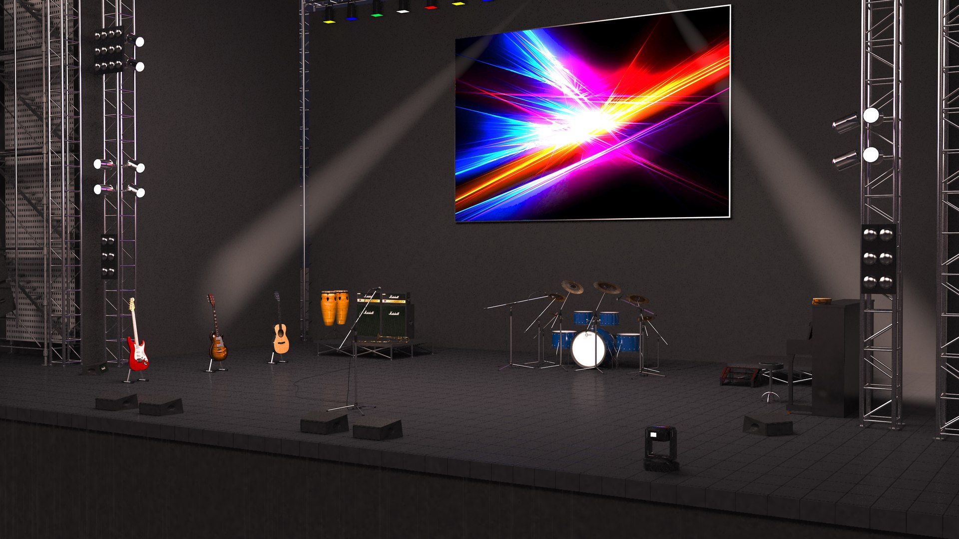 3D Concert Scene - TurboSquid 1598885