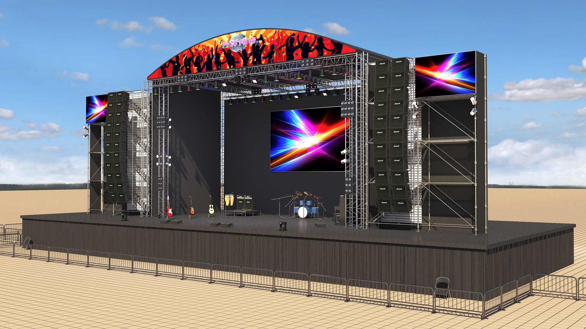 3D Concert Scene - TurboSquid 1598885