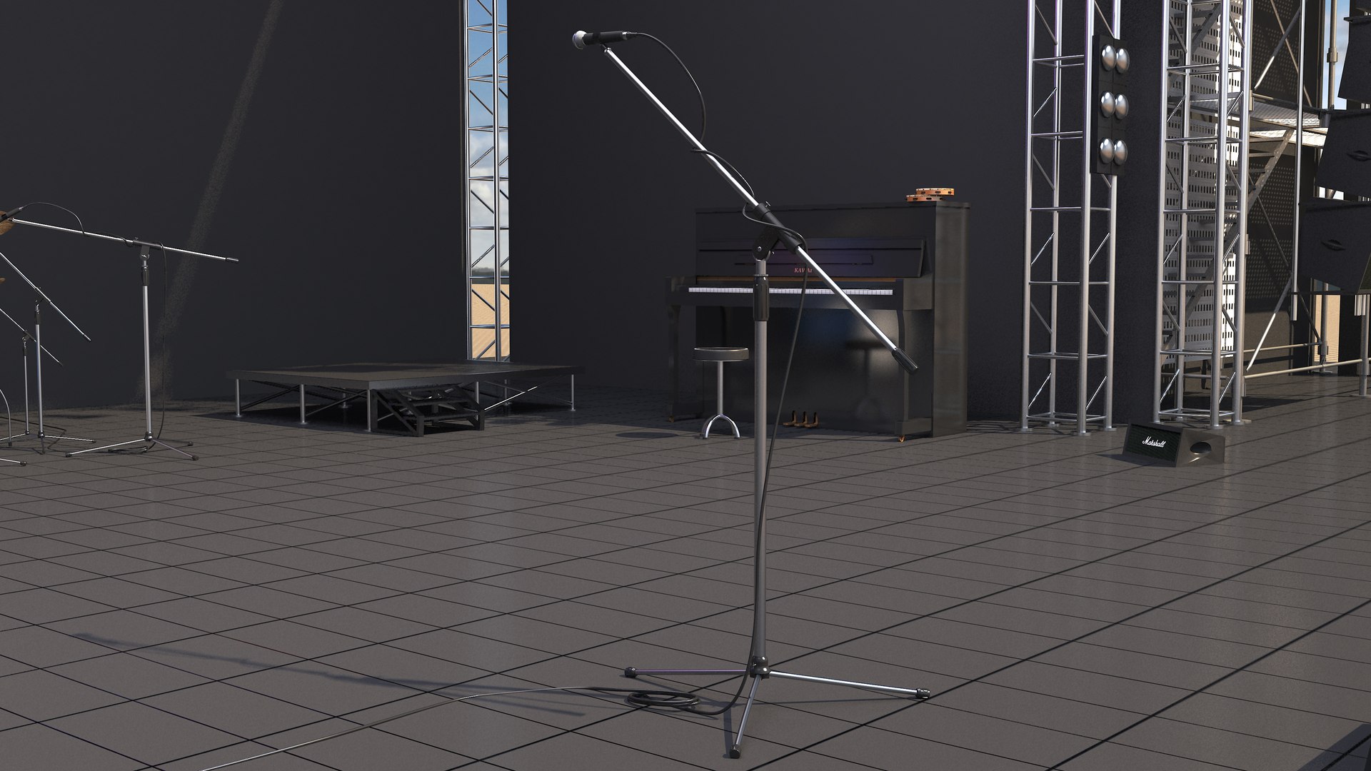 3D concert scene - TurboSquid 1598885