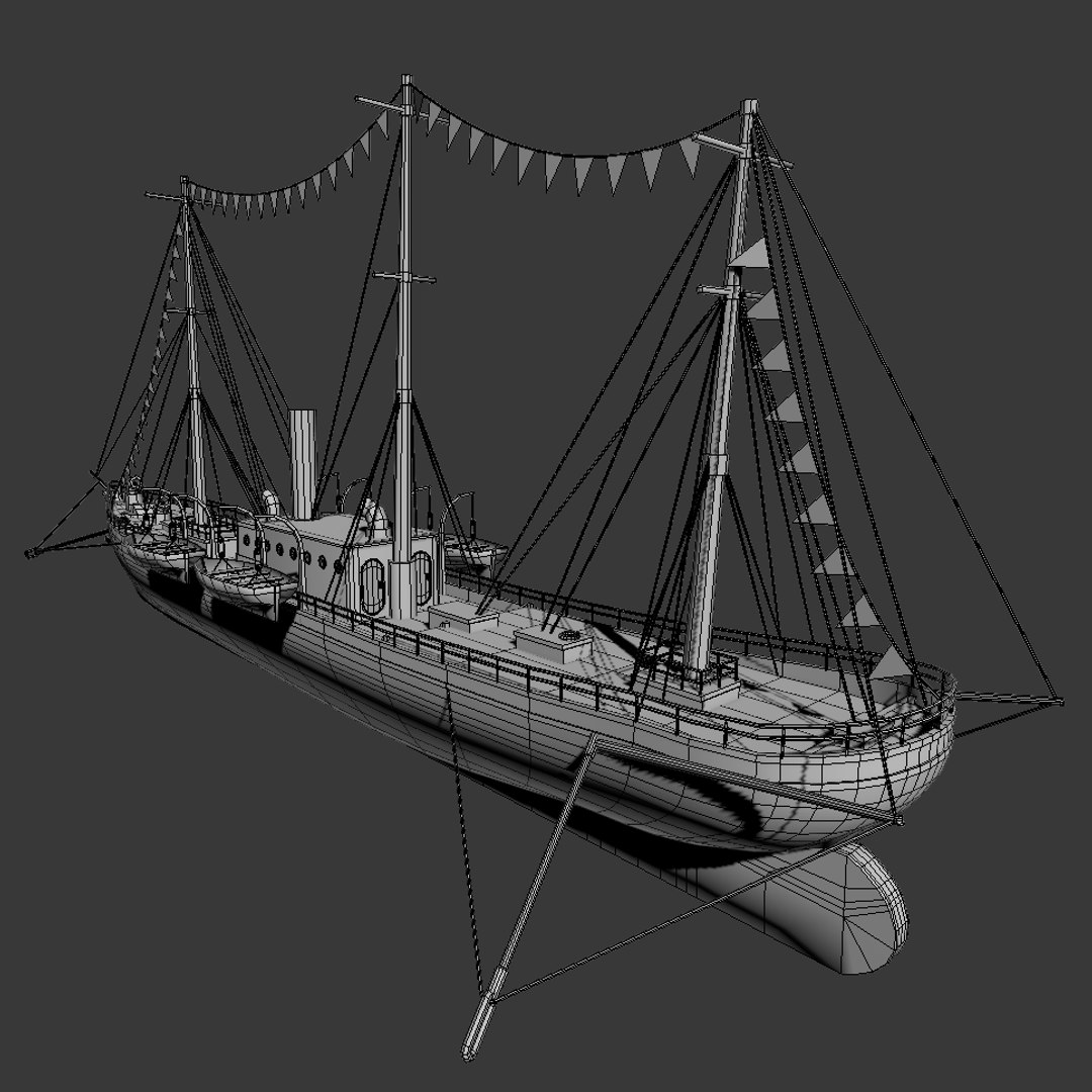 Steamships Ship 3d Model