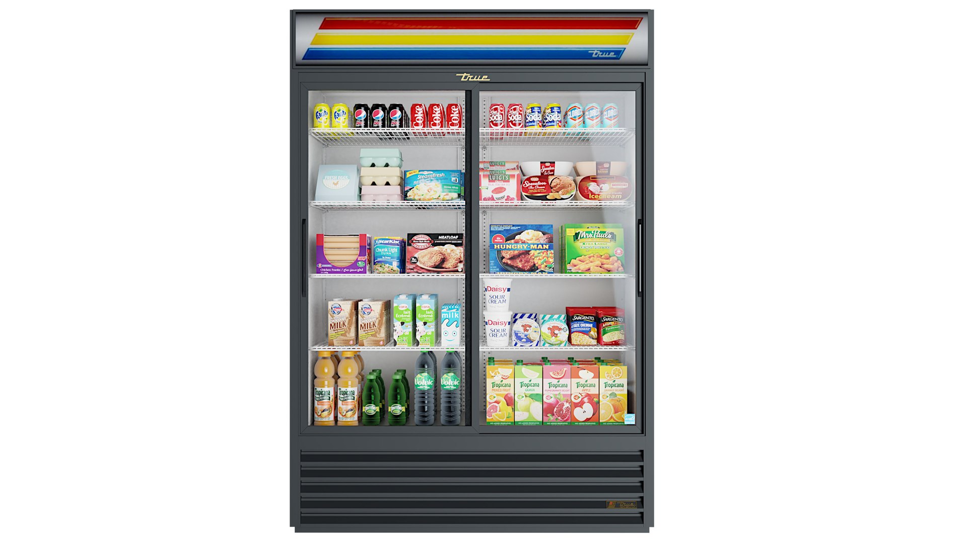 True GDM-47-LD Glass Door Marchendiser 3D - TurboSquid 1855797