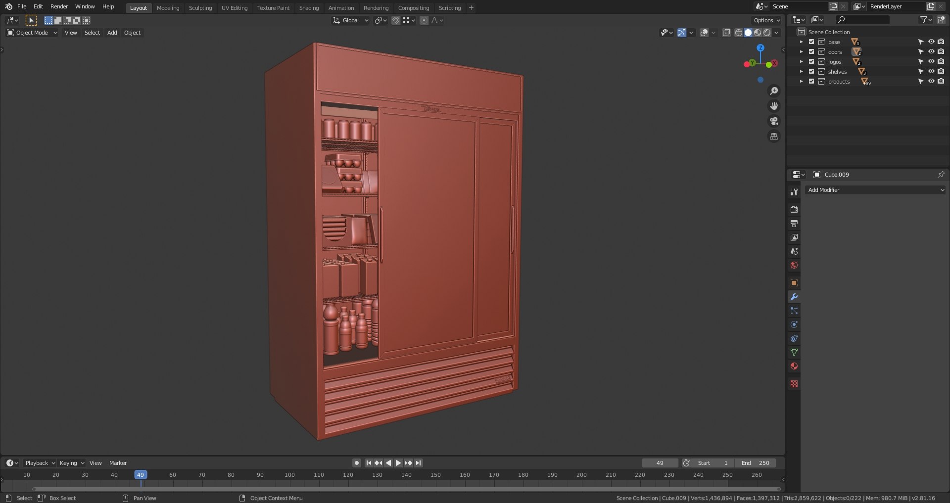True GDM-47-LD Glass Door Marchendiser 3D - TurboSquid 1855797