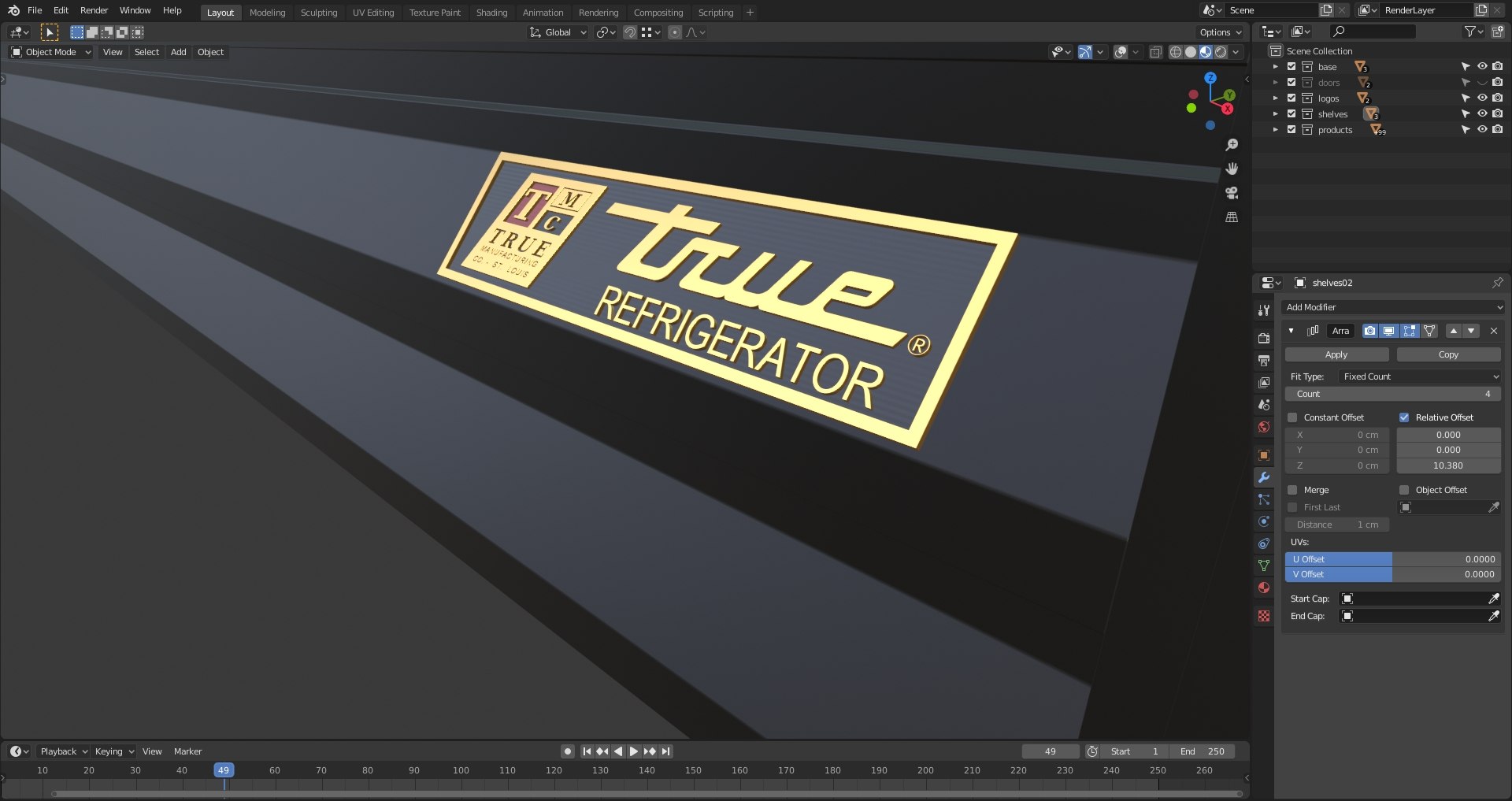 True GDM-47-LD Glass Door Marchendiser 3D - TurboSquid 1855797