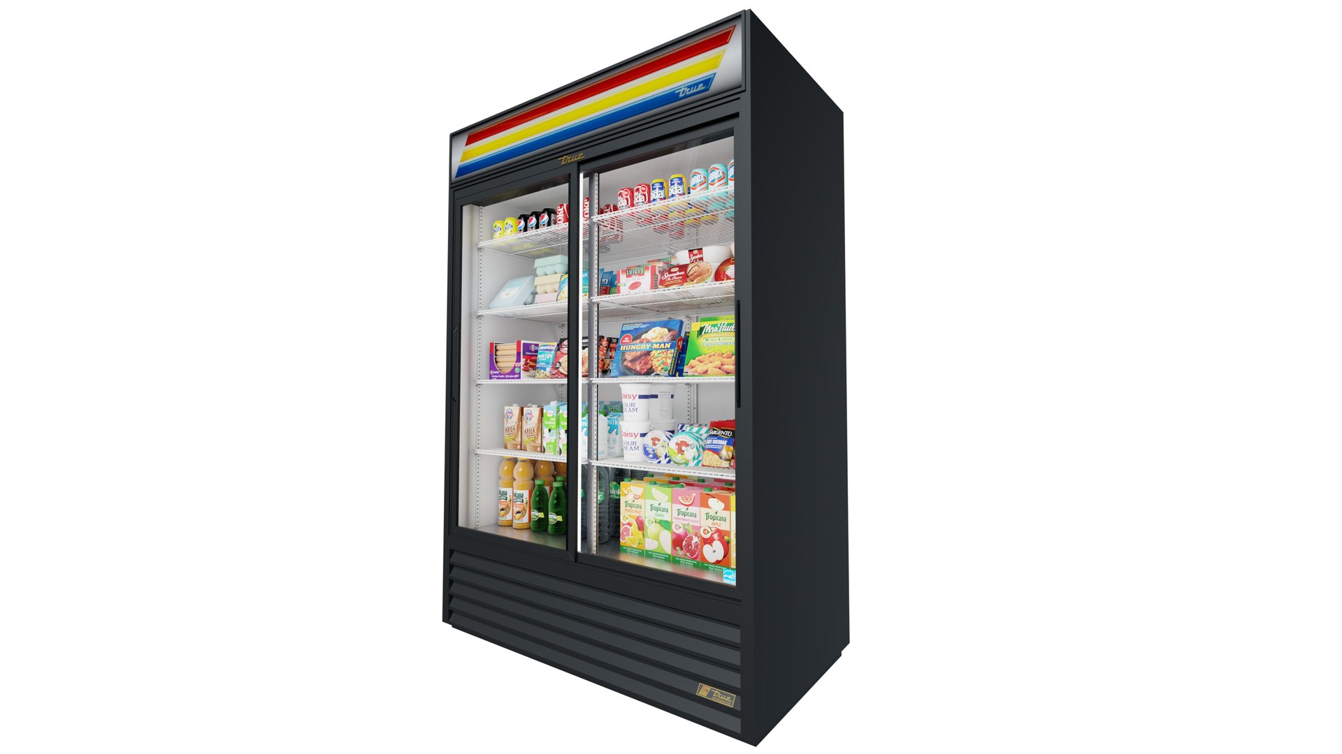 True GDM-47-LD Glass Door Marchendiser 3D - TurboSquid 1855797