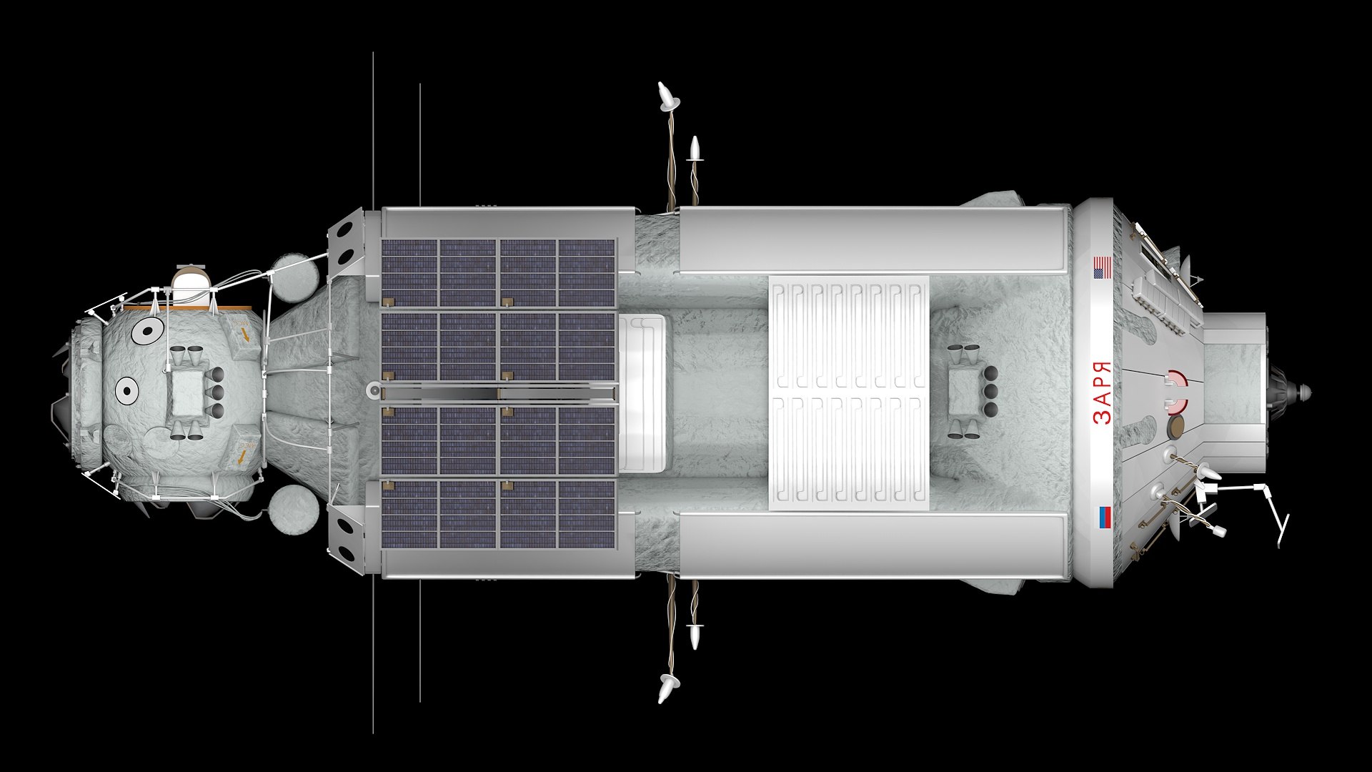 3d Iss Module Zarya Fgb Model