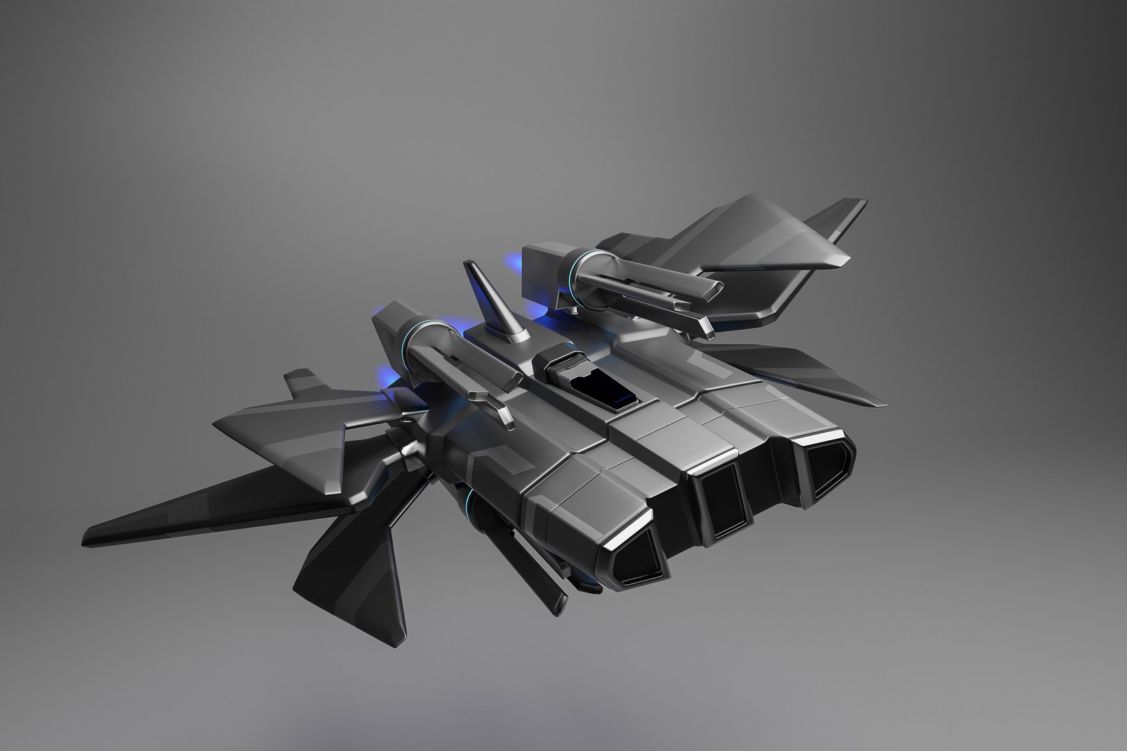 3D Sci-fi Spaceship Model - TurboSquid 2225659