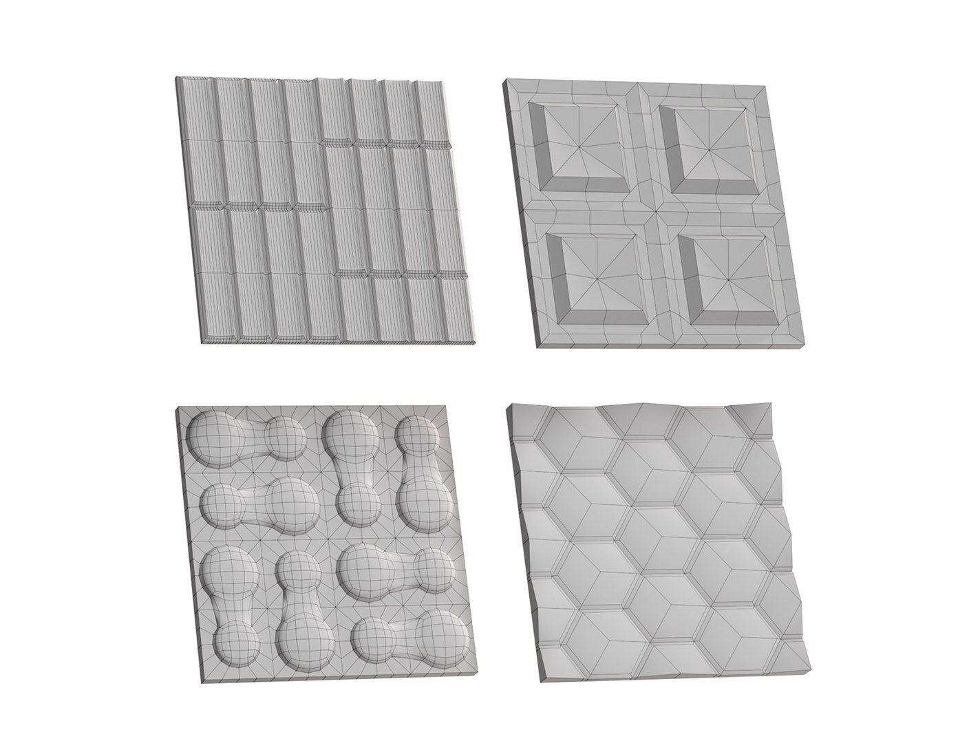 3D model Fluted glass Set 12 - TurboSquid 1905611