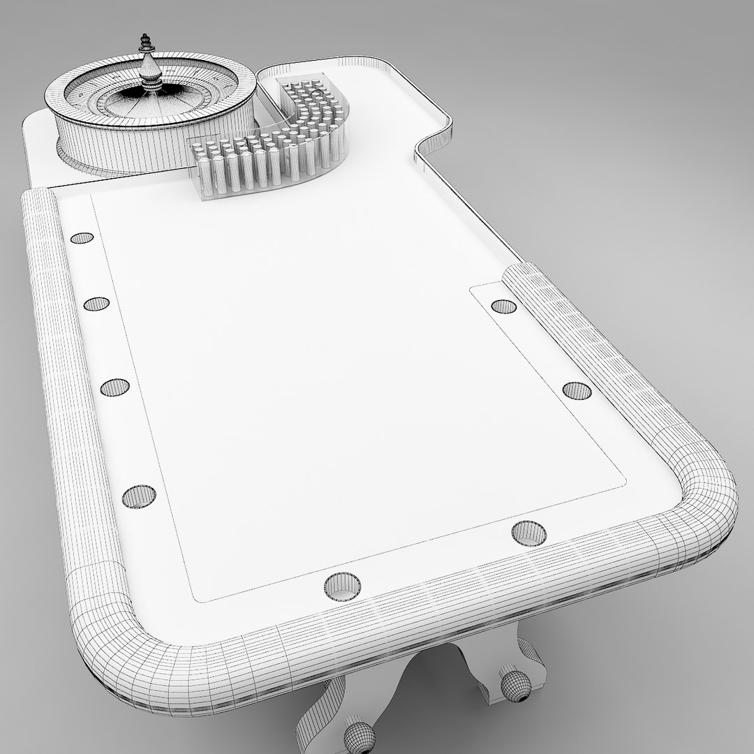 Roulette Table American European 3d Model