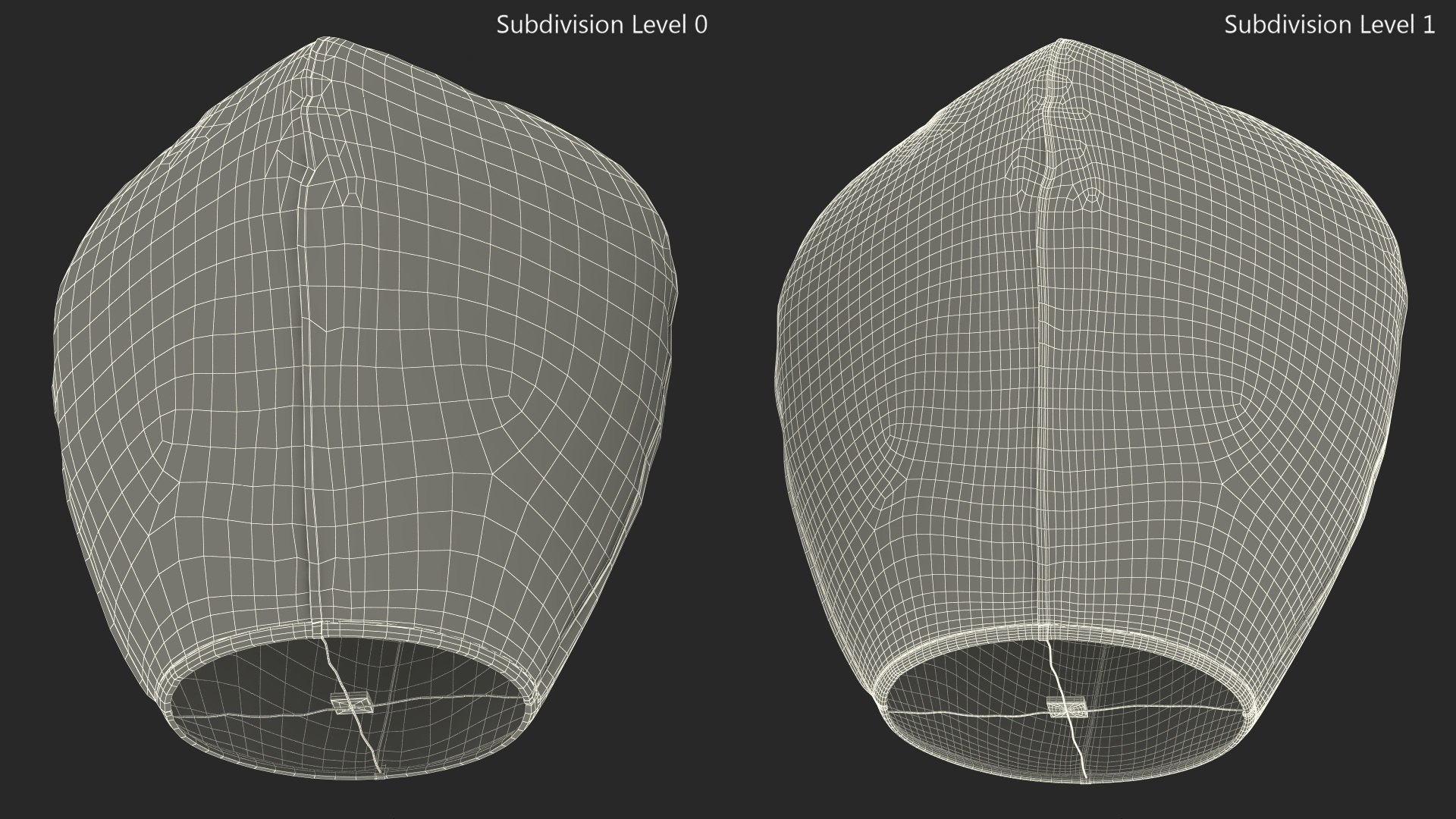 3D model Sky Lantern Red Color - TurboSquid 2167300