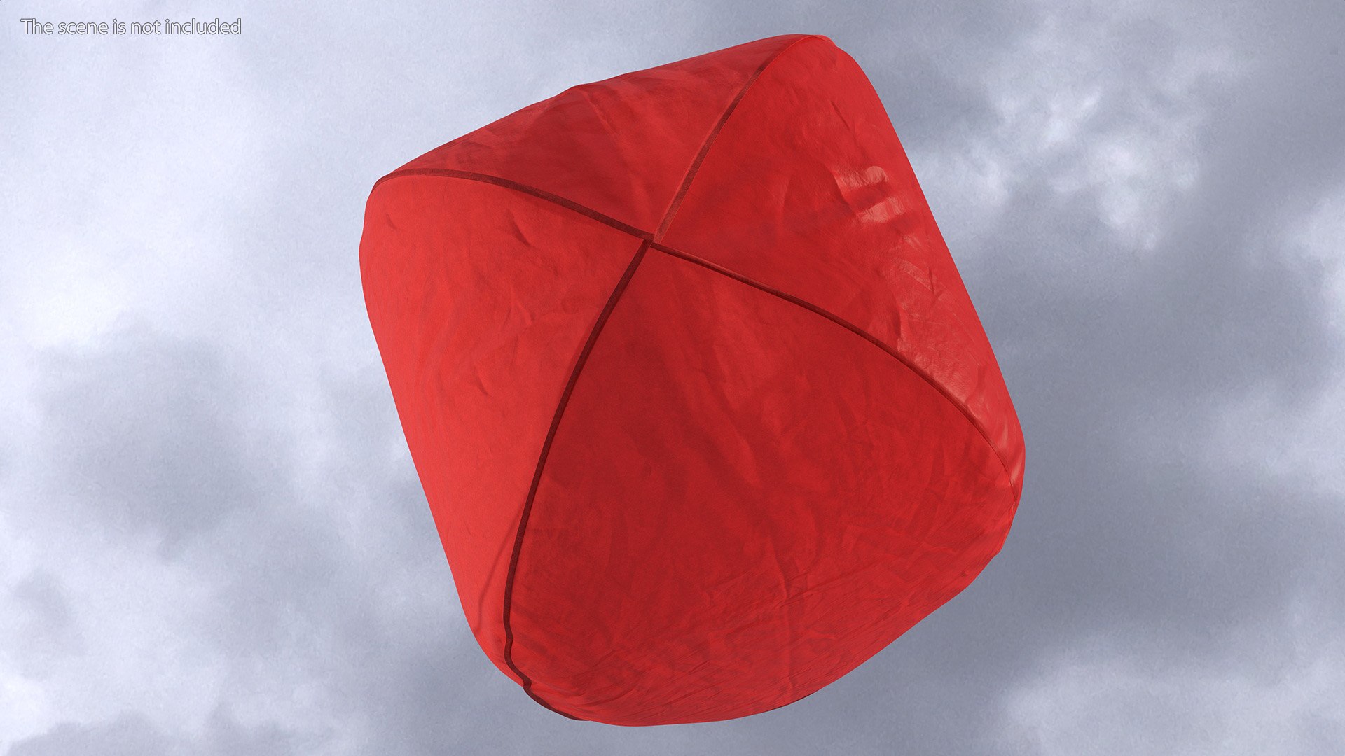 3D model Sky Lantern Red Color - TurboSquid 2167300
