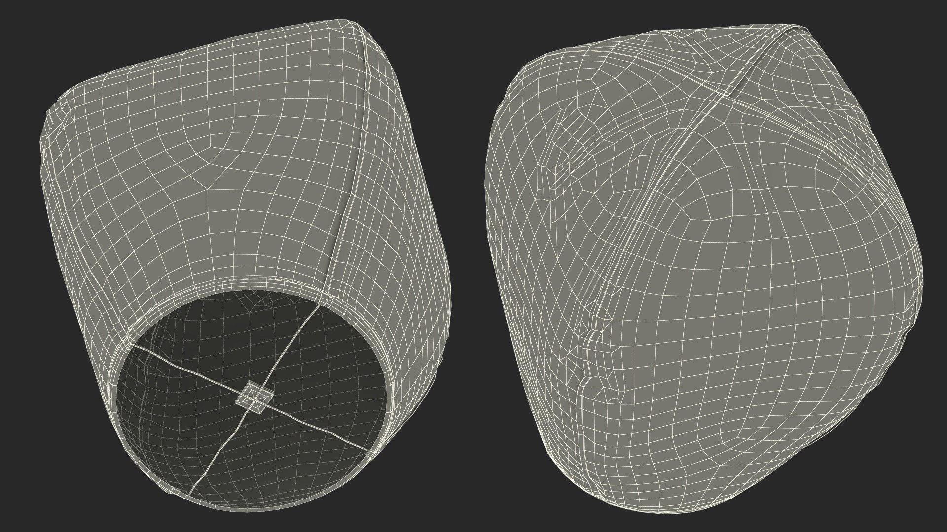 3D model Sky Lantern Red Color - TurboSquid 2167300