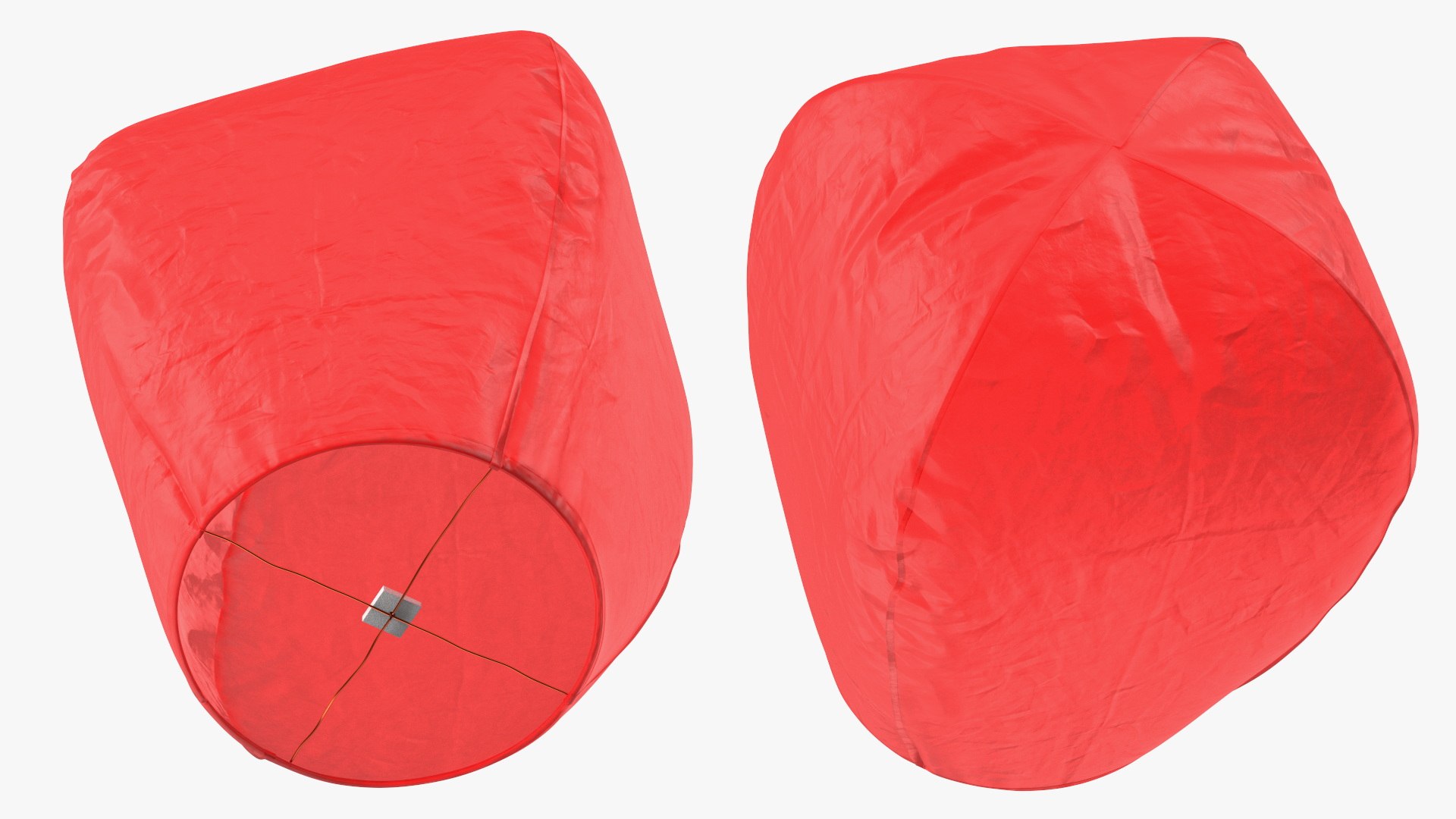 3D Model Sky Lantern Red Color - TurboSquid 2167300