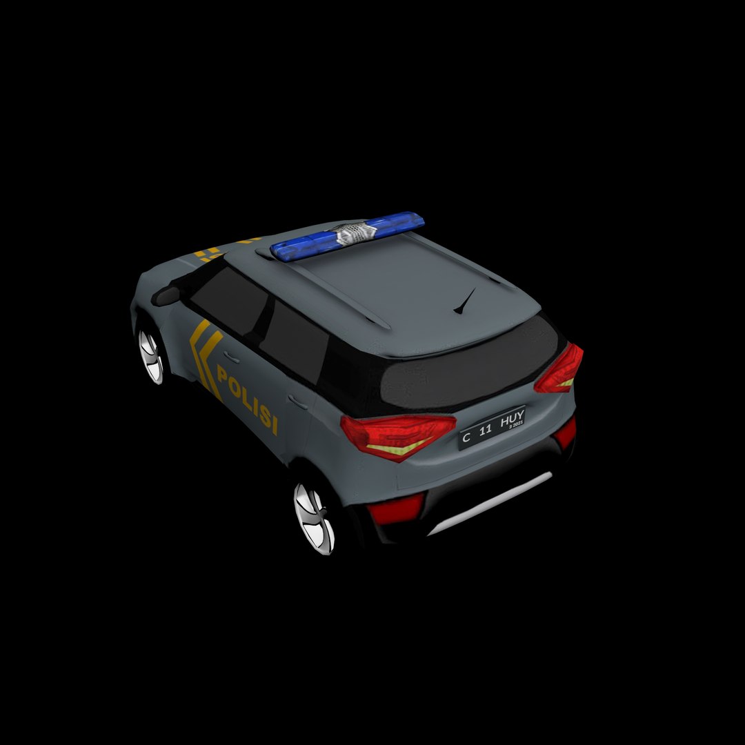 3D Model Low Poly Police Car With Baked Texture - TurboSquid 2209030
