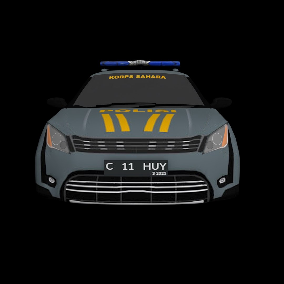 3D Model Low Poly Police Car With Baked Texture - TurboSquid 2209030