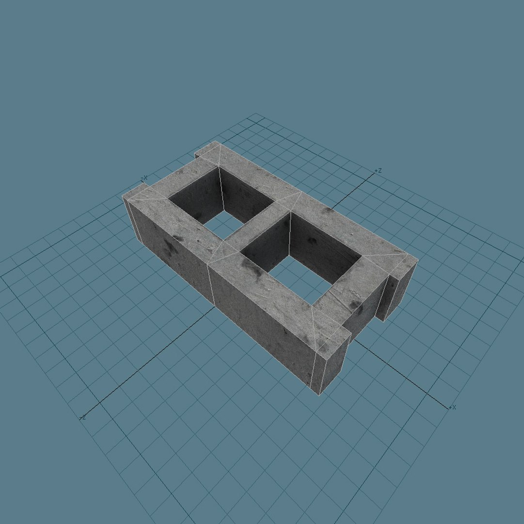 Cinder Block Set 3d Lwo