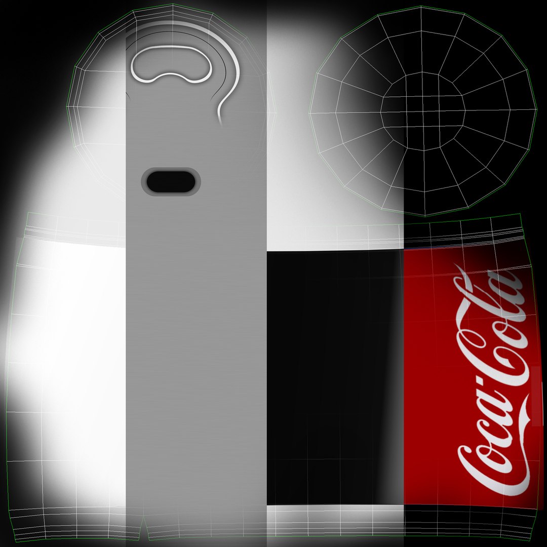 3d Realistic Coca-cola Aluminum Model