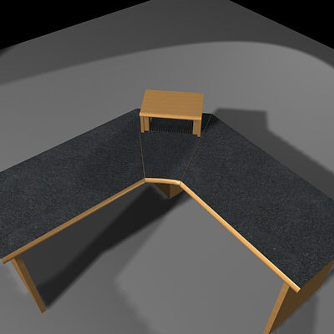 3d dxf computer desk