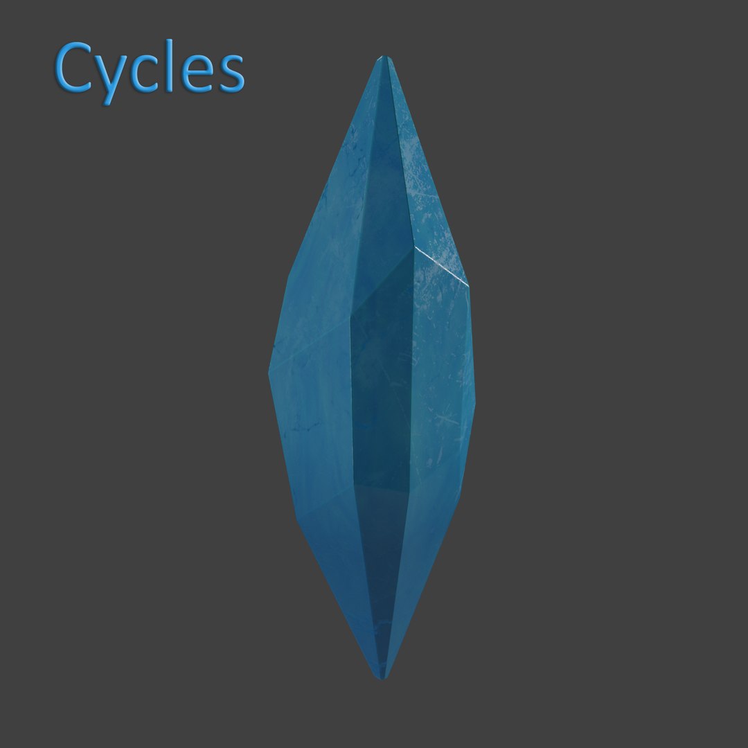 3D Model Stylized Azure Magic Crystal - TurboSquid 2146268
