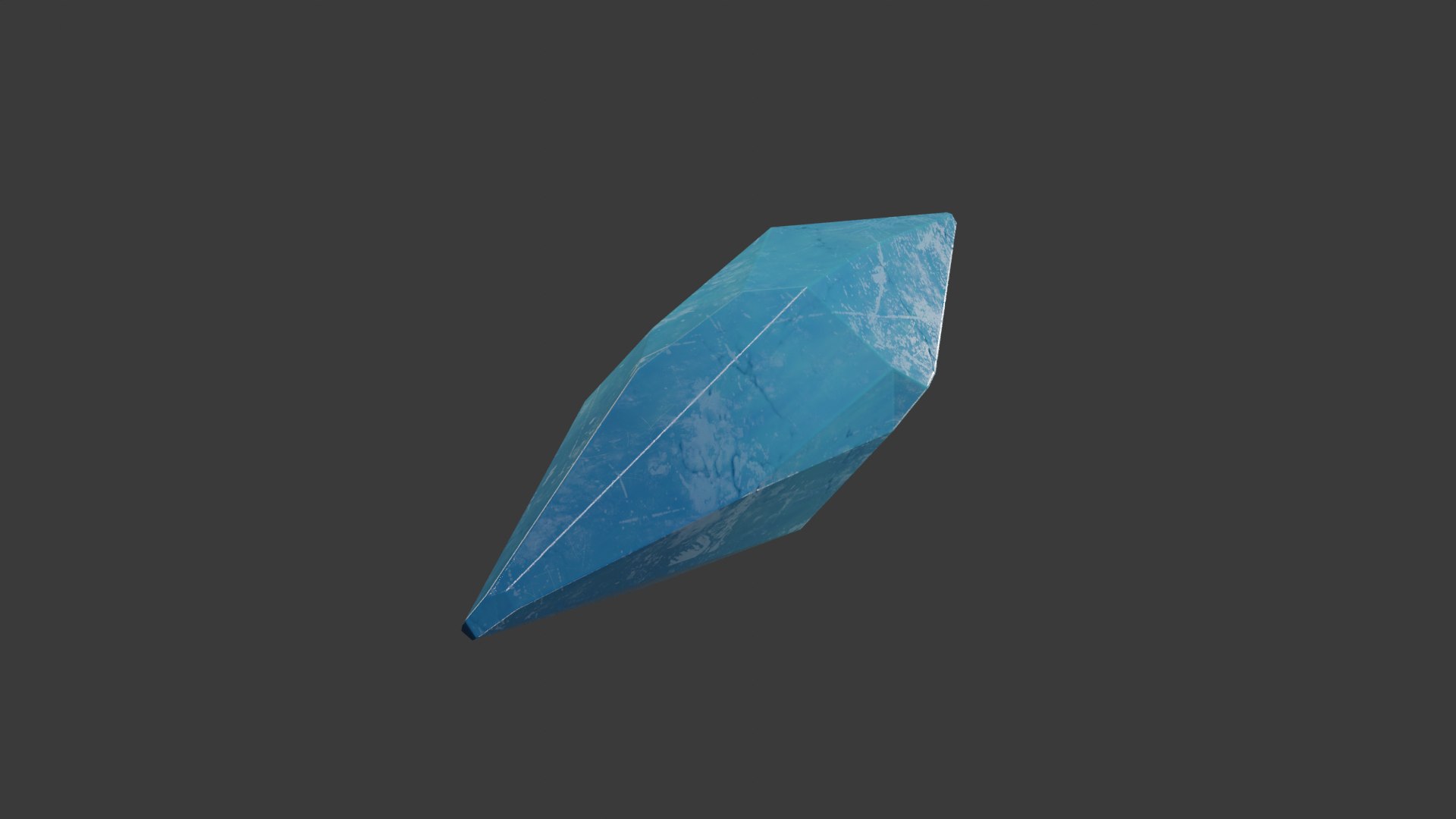 3D Model Stylized Azure Magic Crystal - TurboSquid 2146268