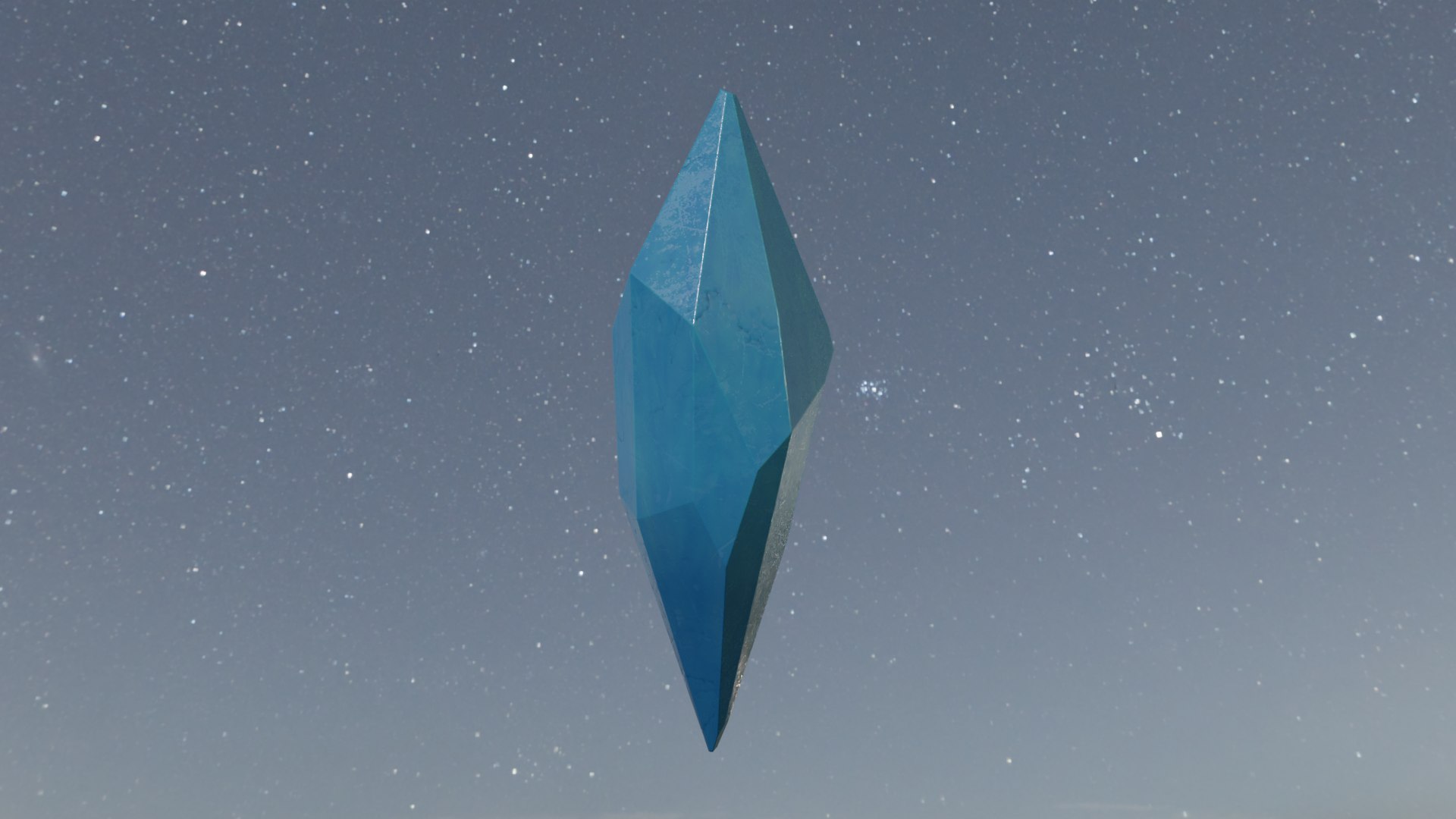 3D Model Stylized Azure Magic Crystal - TurboSquid 2146268