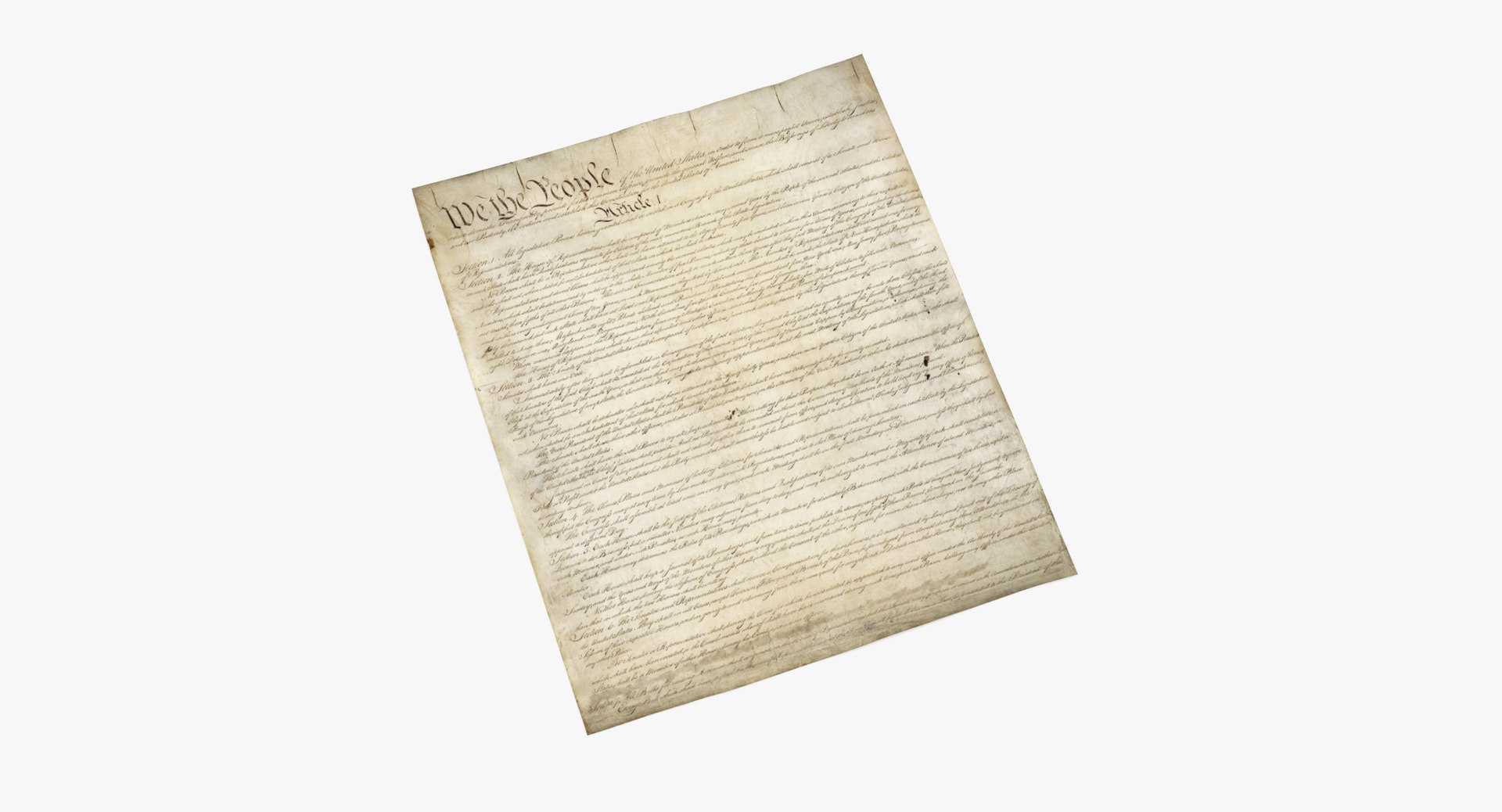 3d Constitution Flat 01 Model