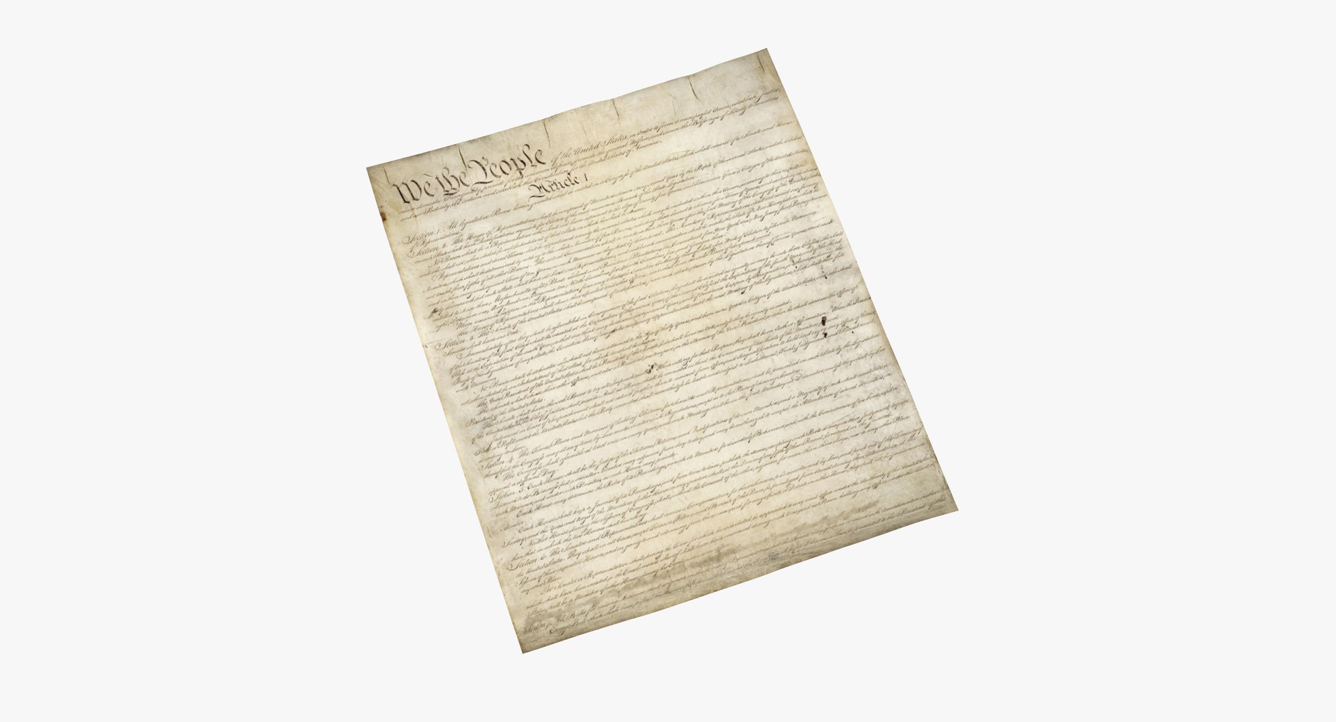 3d Constitution Flat 01 Model