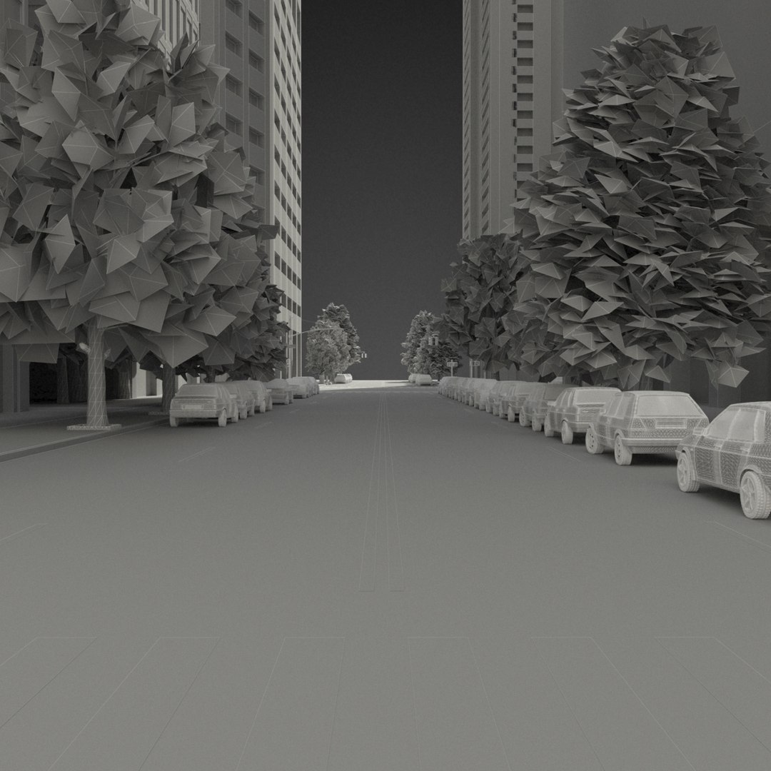 3D City Exterior Streets Model - TurboSquid 1521827