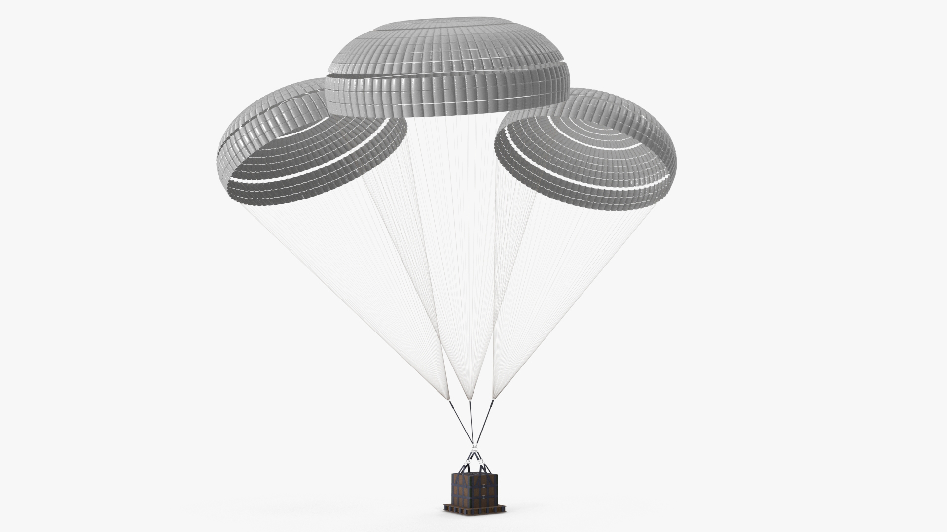 3D Triple Subscale Parachute Cargo System White Model - TurboSquid 2243127