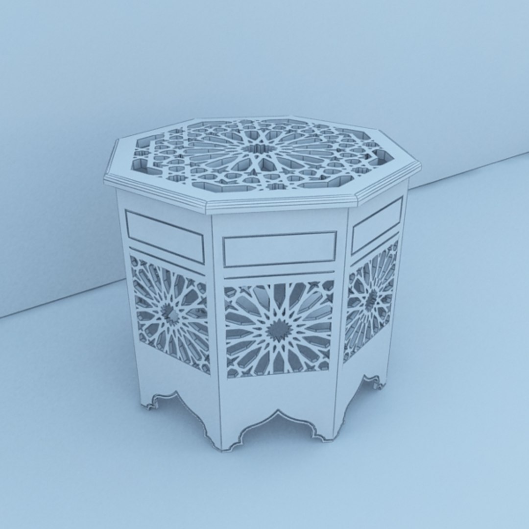 3D Traditional Table Model - TurboSquid 1289551