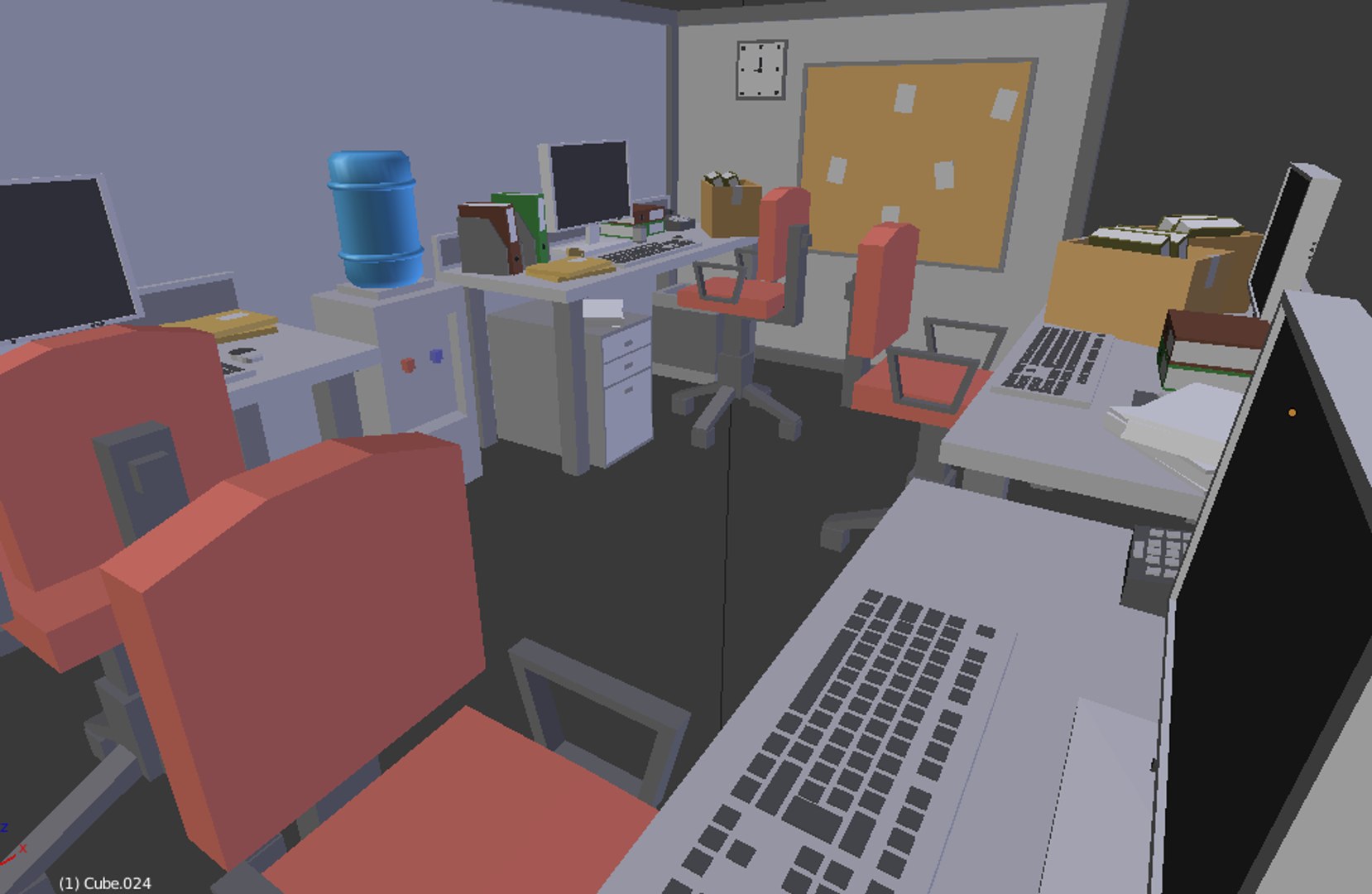 3D Low-poly Office Pack - TurboSquid 1153480