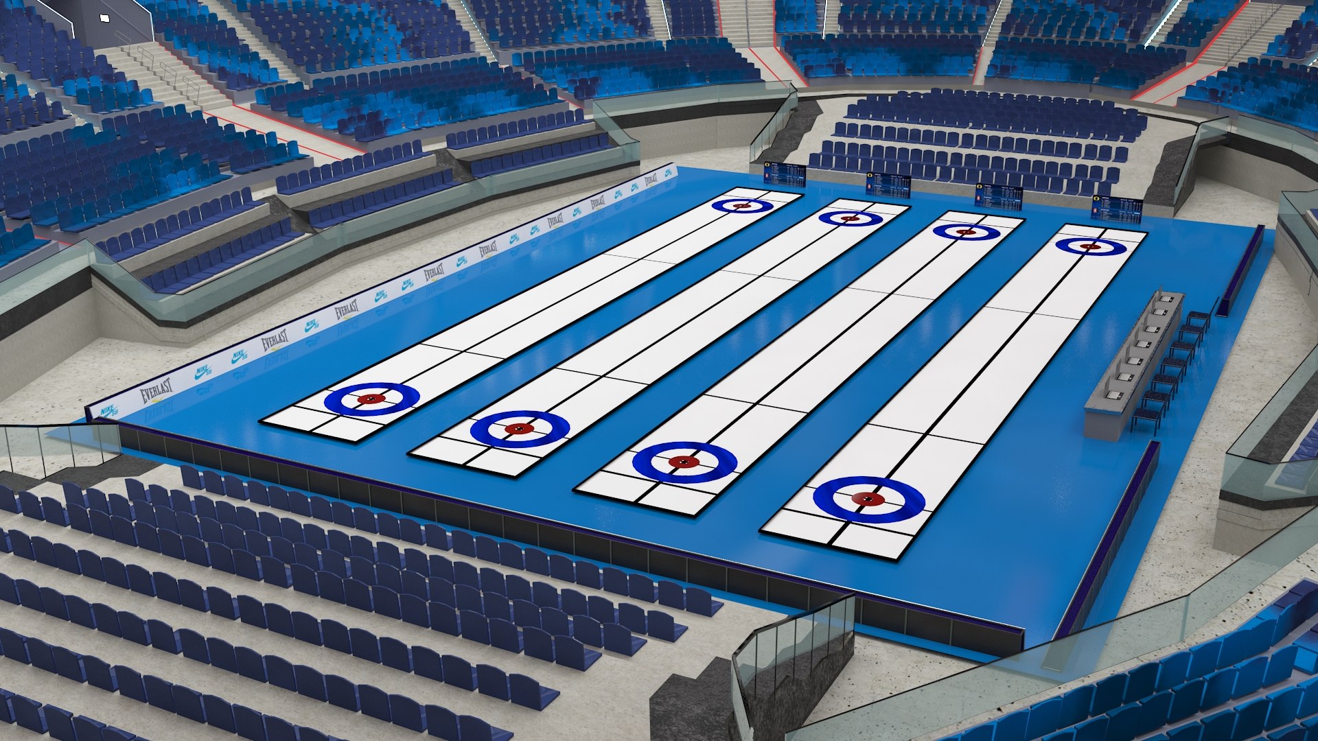 Curling Arena Model - TurboSquid 1604941