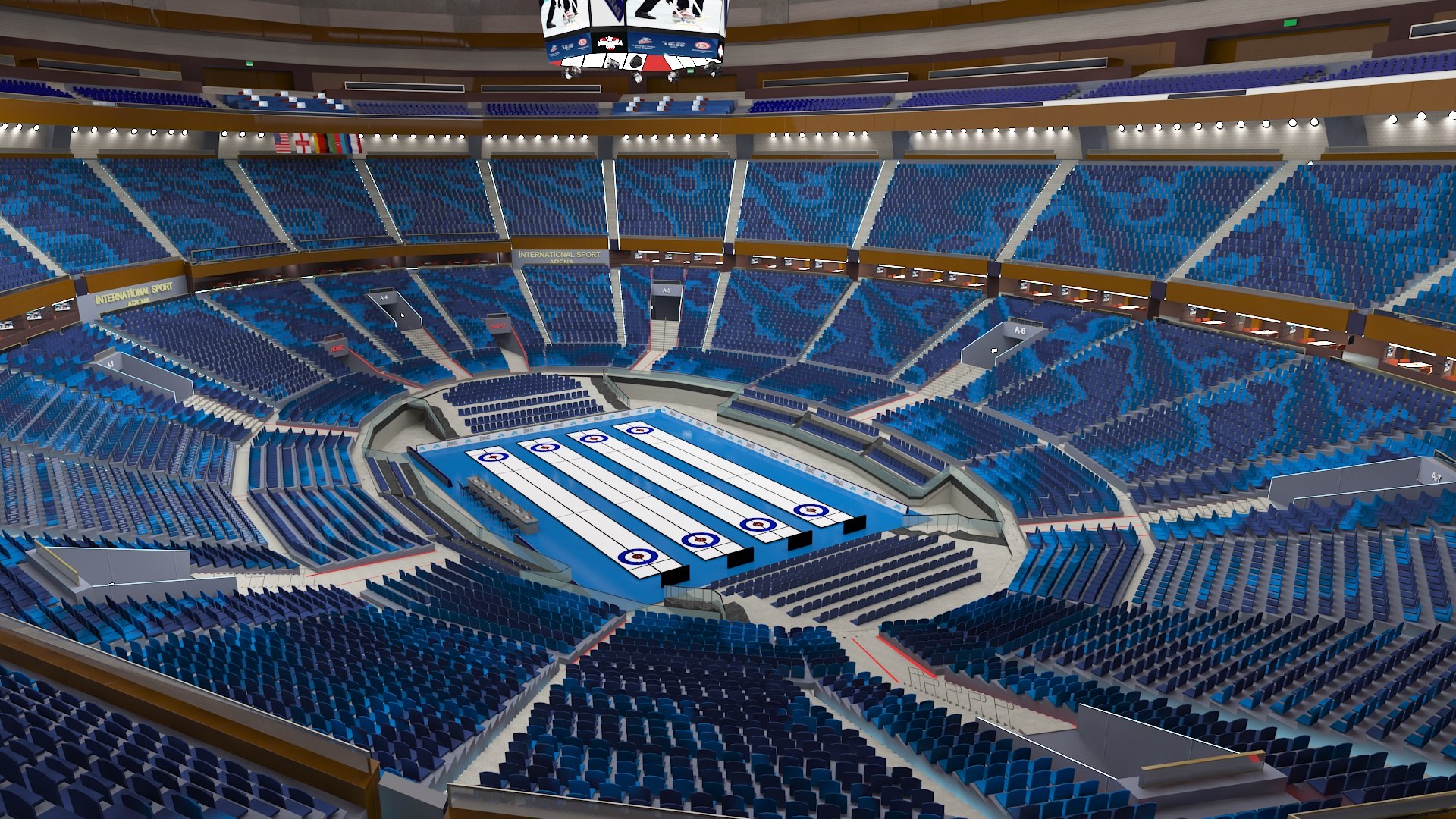 Curling Arena Model - TurboSquid 1604941