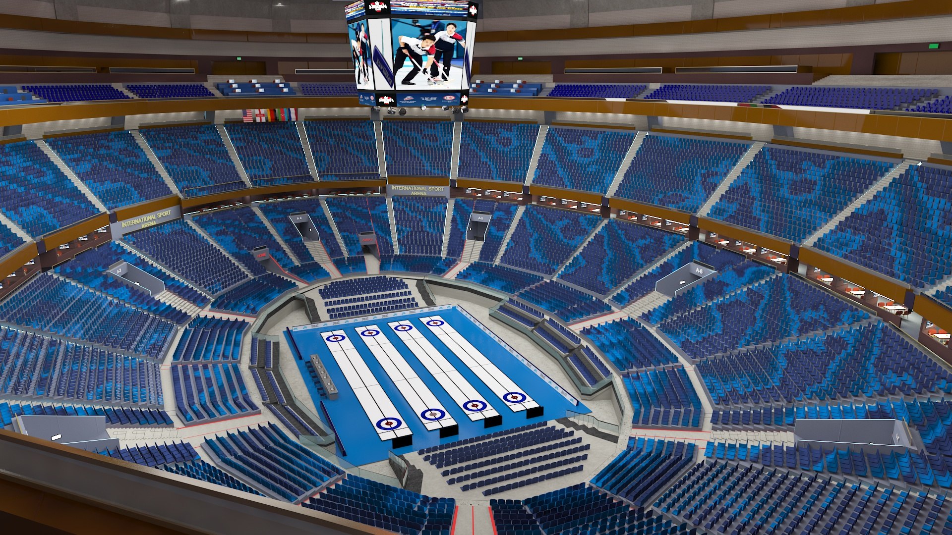 Curling Arena Model - TurboSquid 1604941