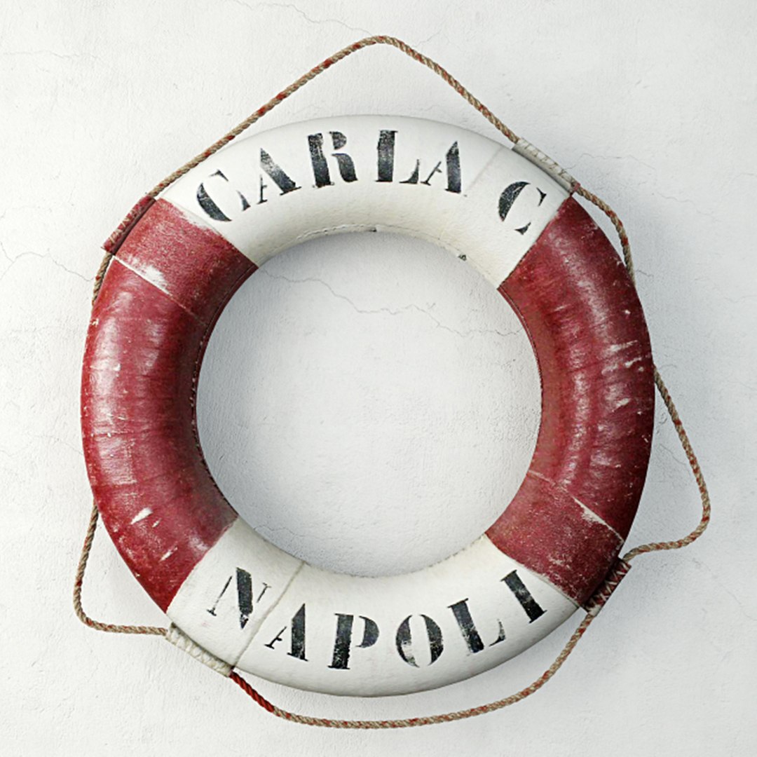 3D 1951 Vintage Life Preserver Model - TurboSquid 1206256