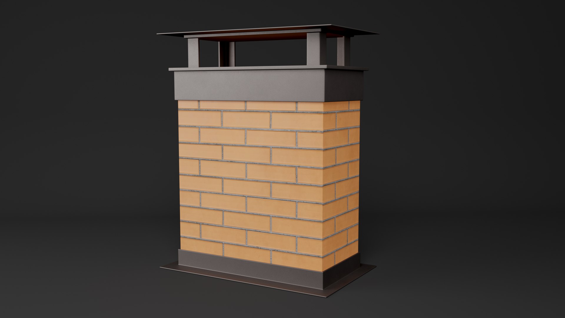Rectangular Brick Chimney 3D Model - TurboSquid 2046452