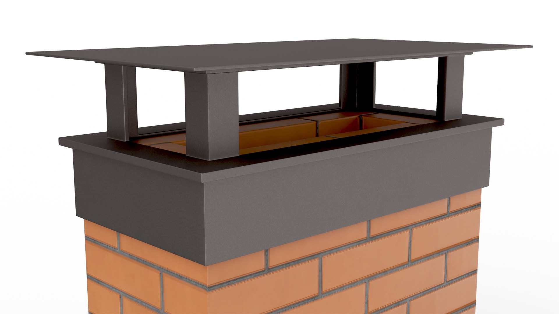 Rectangular Brick Chimney 3D Model - TurboSquid 2046452