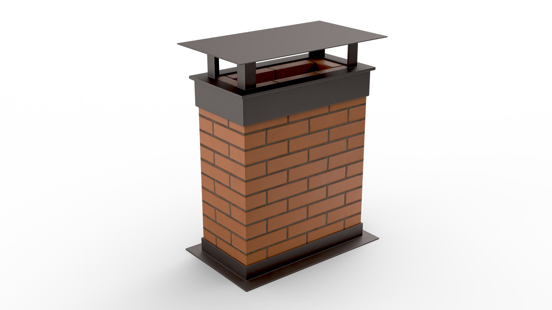Rectangular Brick Chimney 3D Model - TurboSquid 2046452