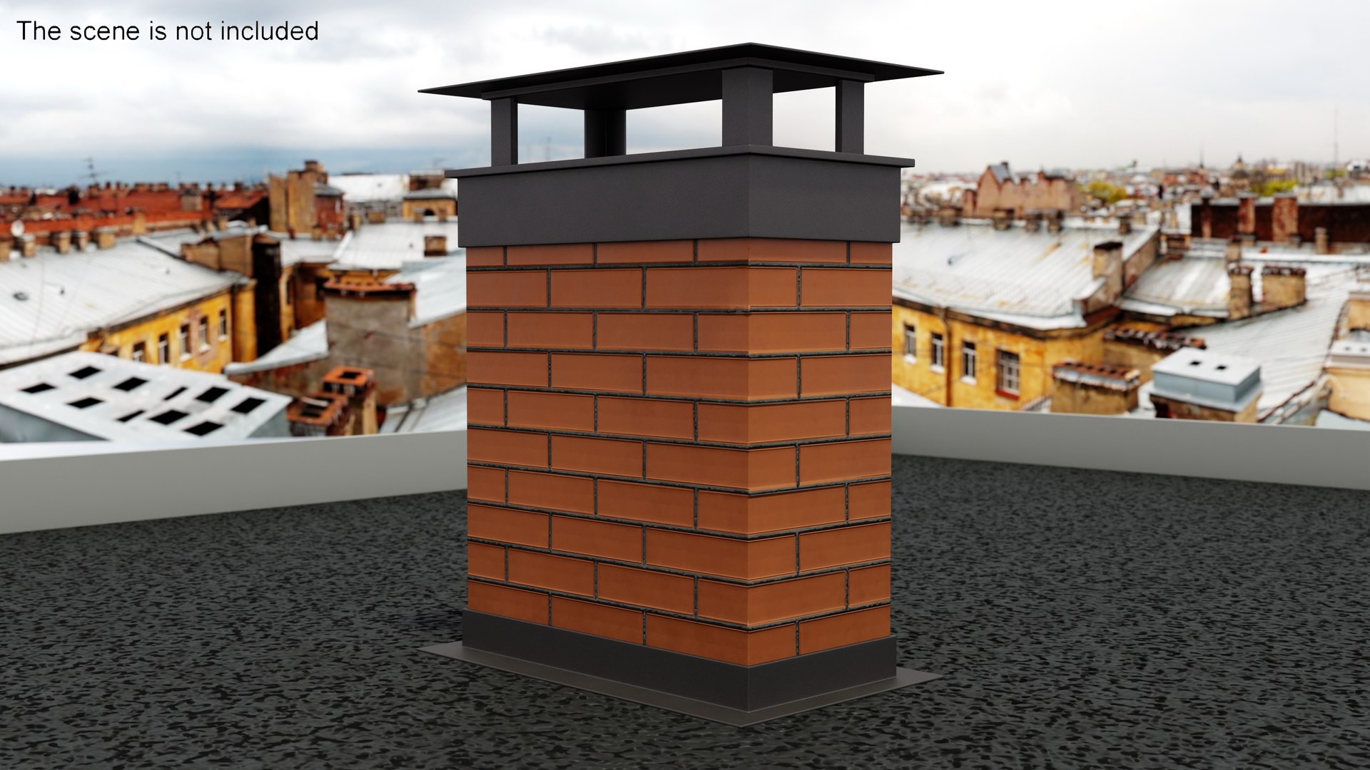 Rectangular Brick Chimney 3D Model - TurboSquid 2046452